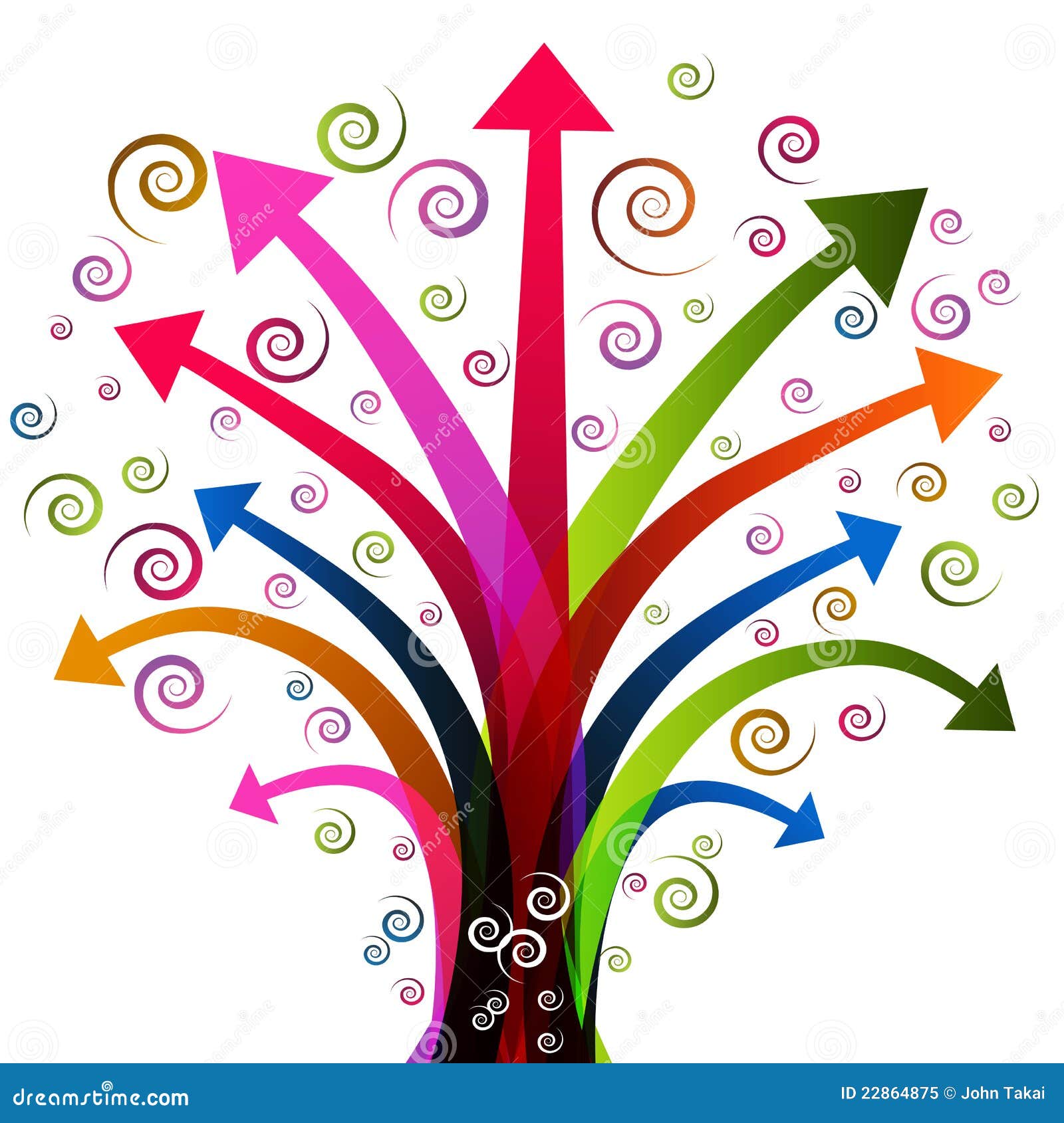 Arrow Tree Plant stock vector. Illustration of glossy - 22864875