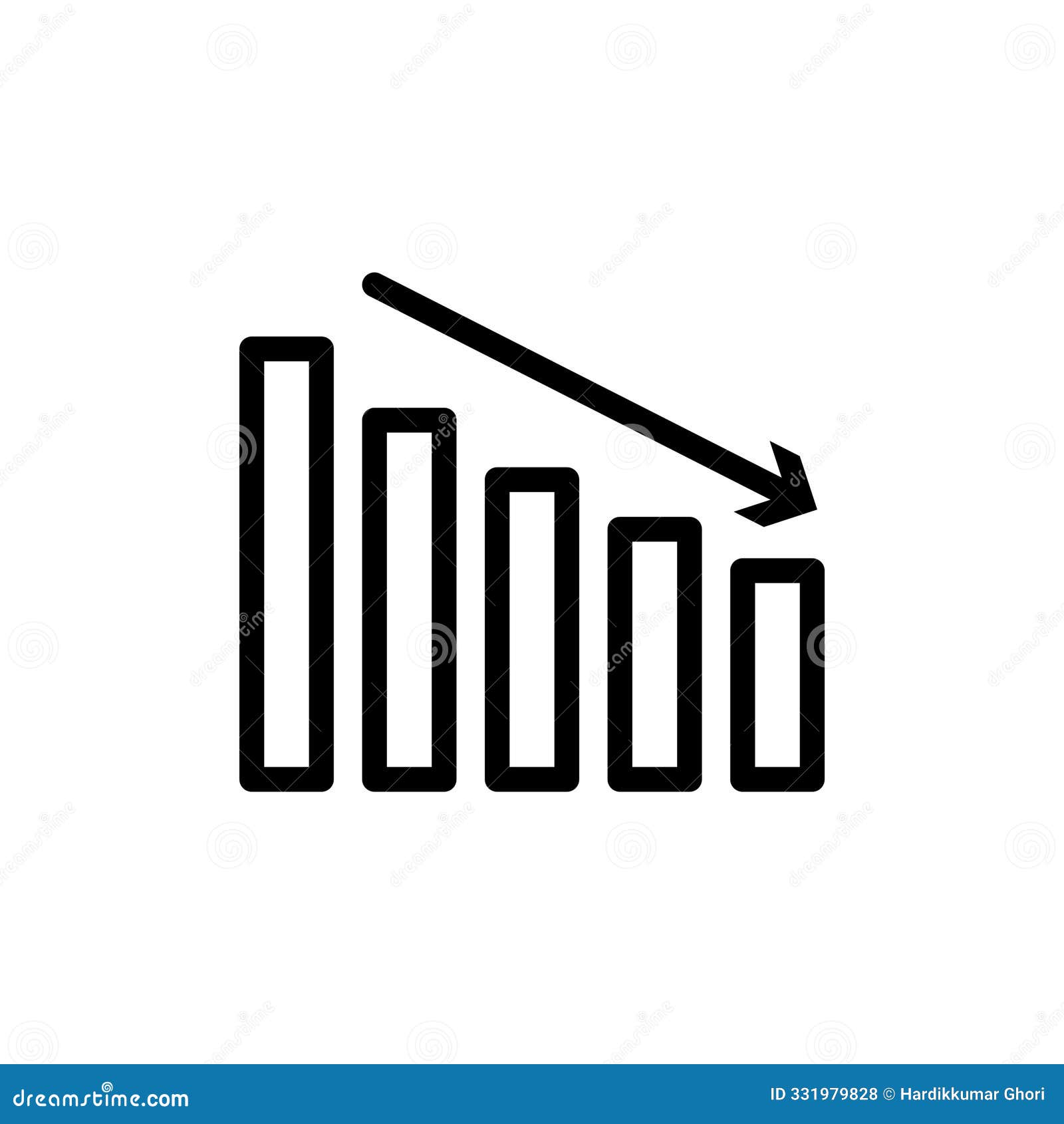 Arrow Trend-down Icon Vector Illustration | CartoonDealer.com #331979828