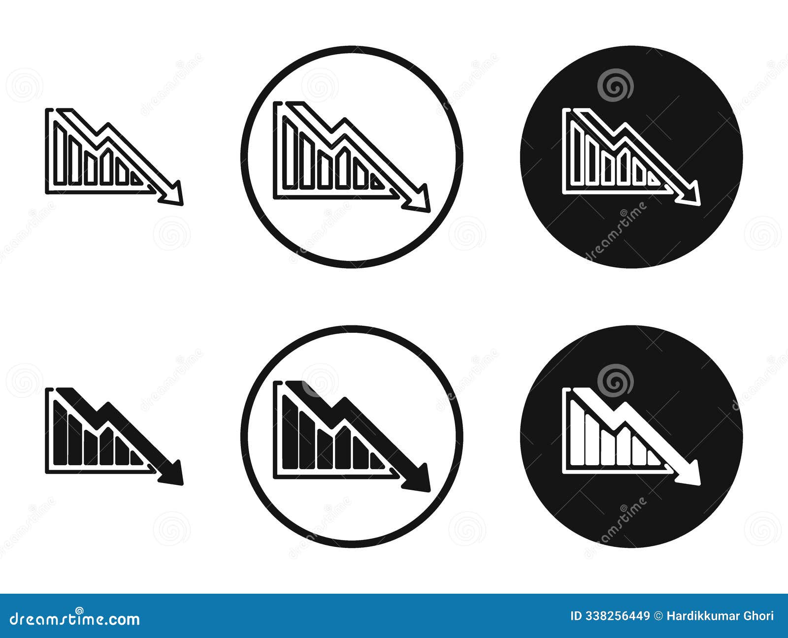 Arrow Trend-down Icon Vector Illustration | CartoonDealer.com #331979828