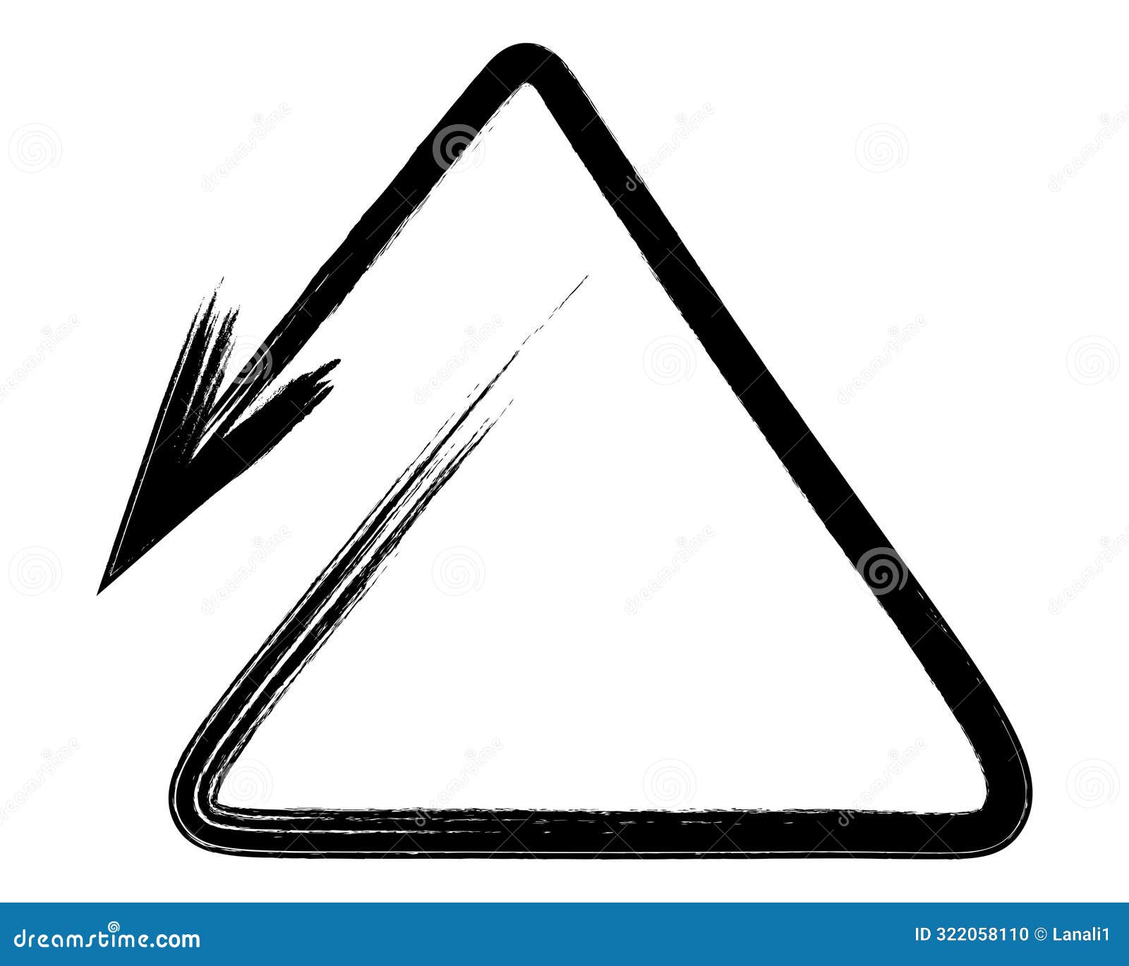 The Arrow is Triangular. the Pointer Curls in a Triangle and Points ...