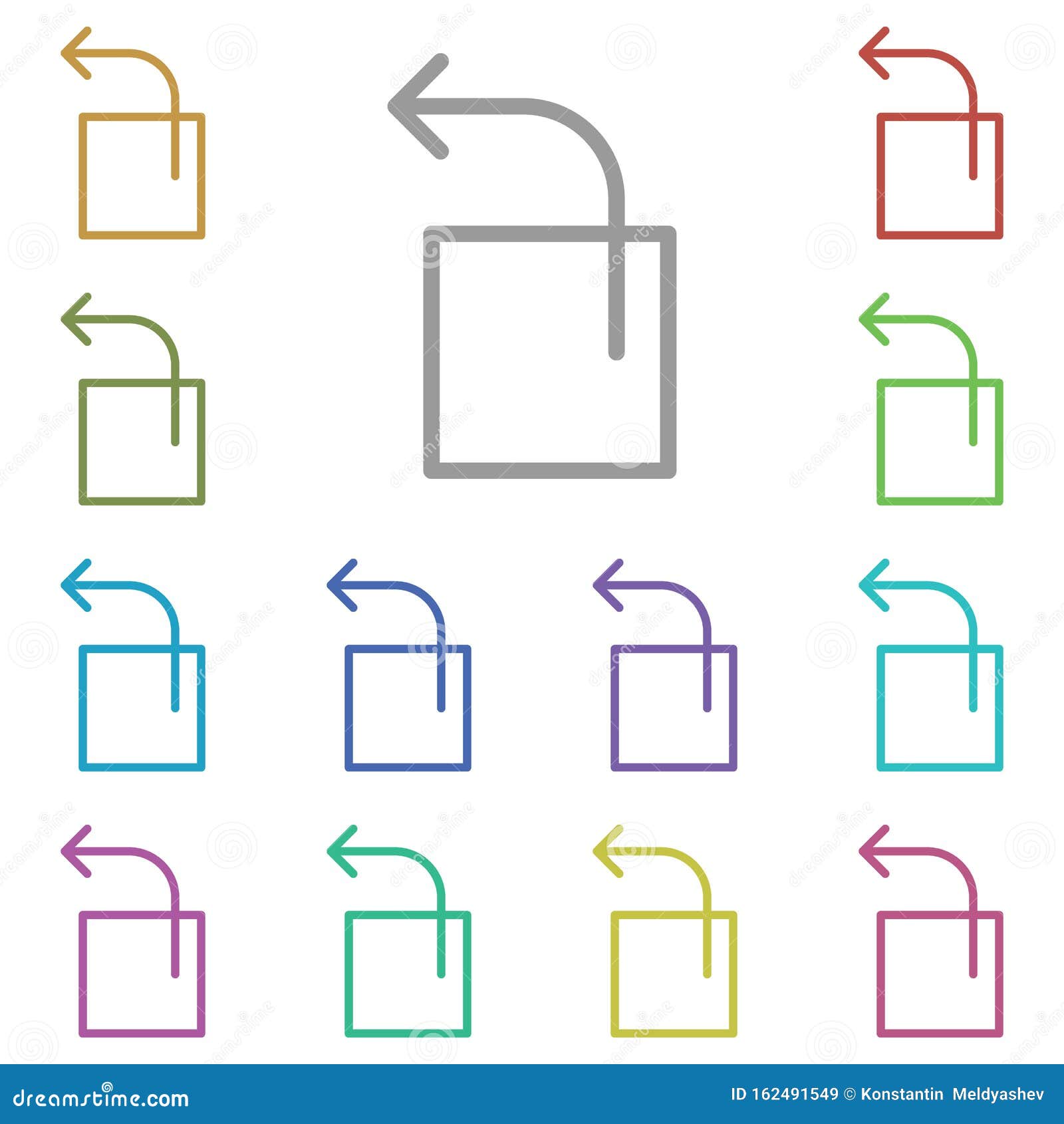 Arrow, Turn Icon. Simple Thin Line, Outline Vector Element of Arrow ...