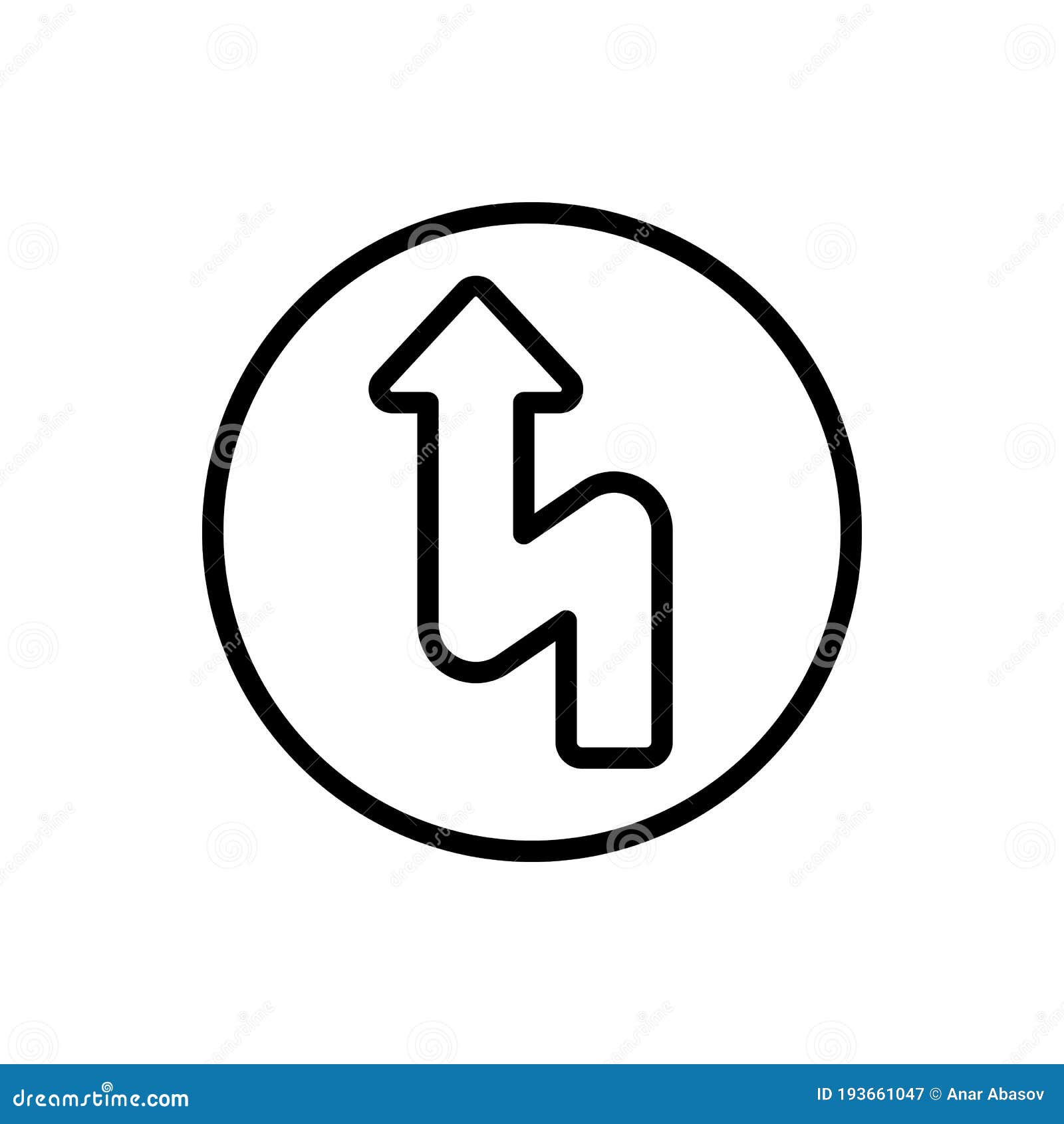 Arrow Turn and Up Icon. Simple Line, Outline Vector Elements of Pointer Icons for Ui and Ux ...