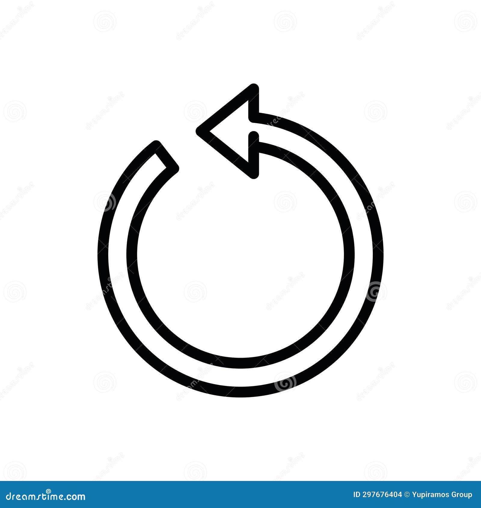 Arrow turning icon stock vector. Illustration of recycle - 297676404