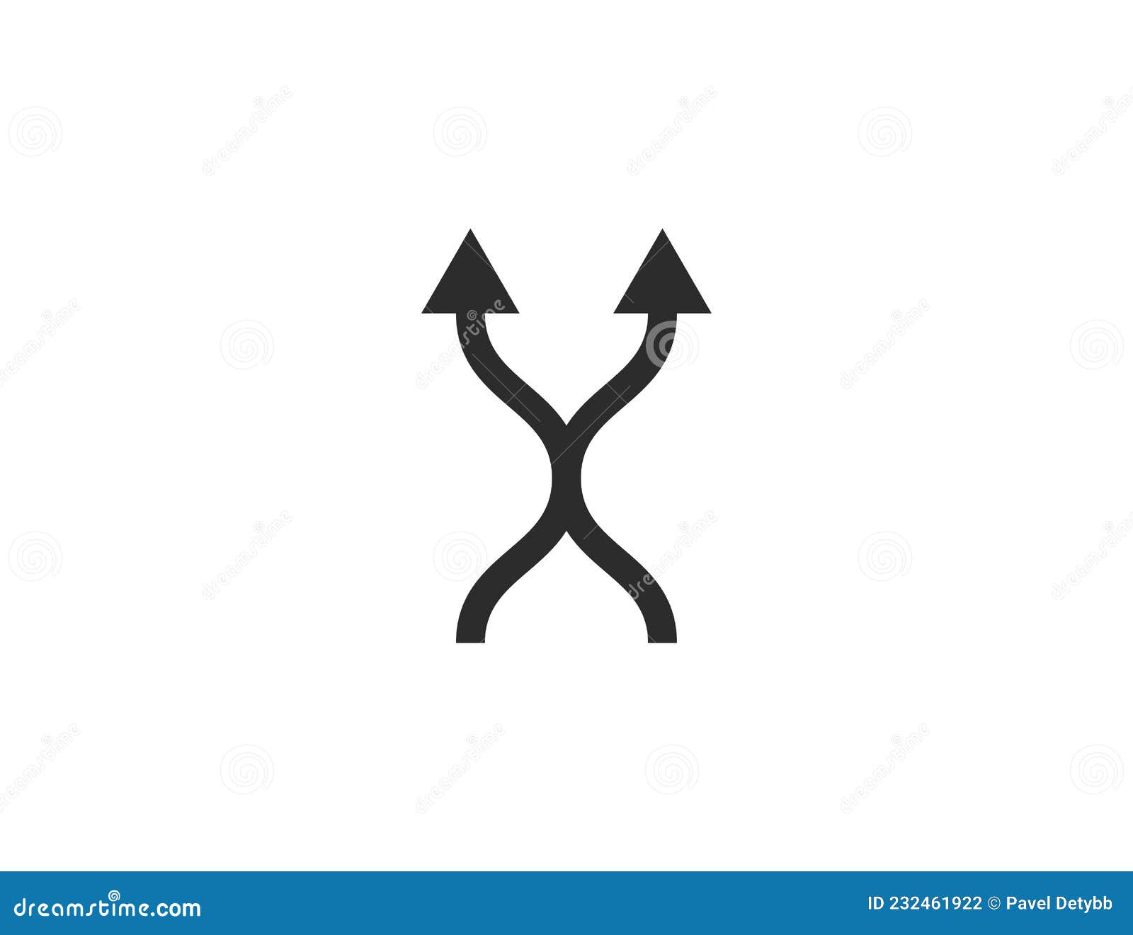 Arrow, Two Way, Direction Icon. Vector Illustration. Flat Design. Stock ...