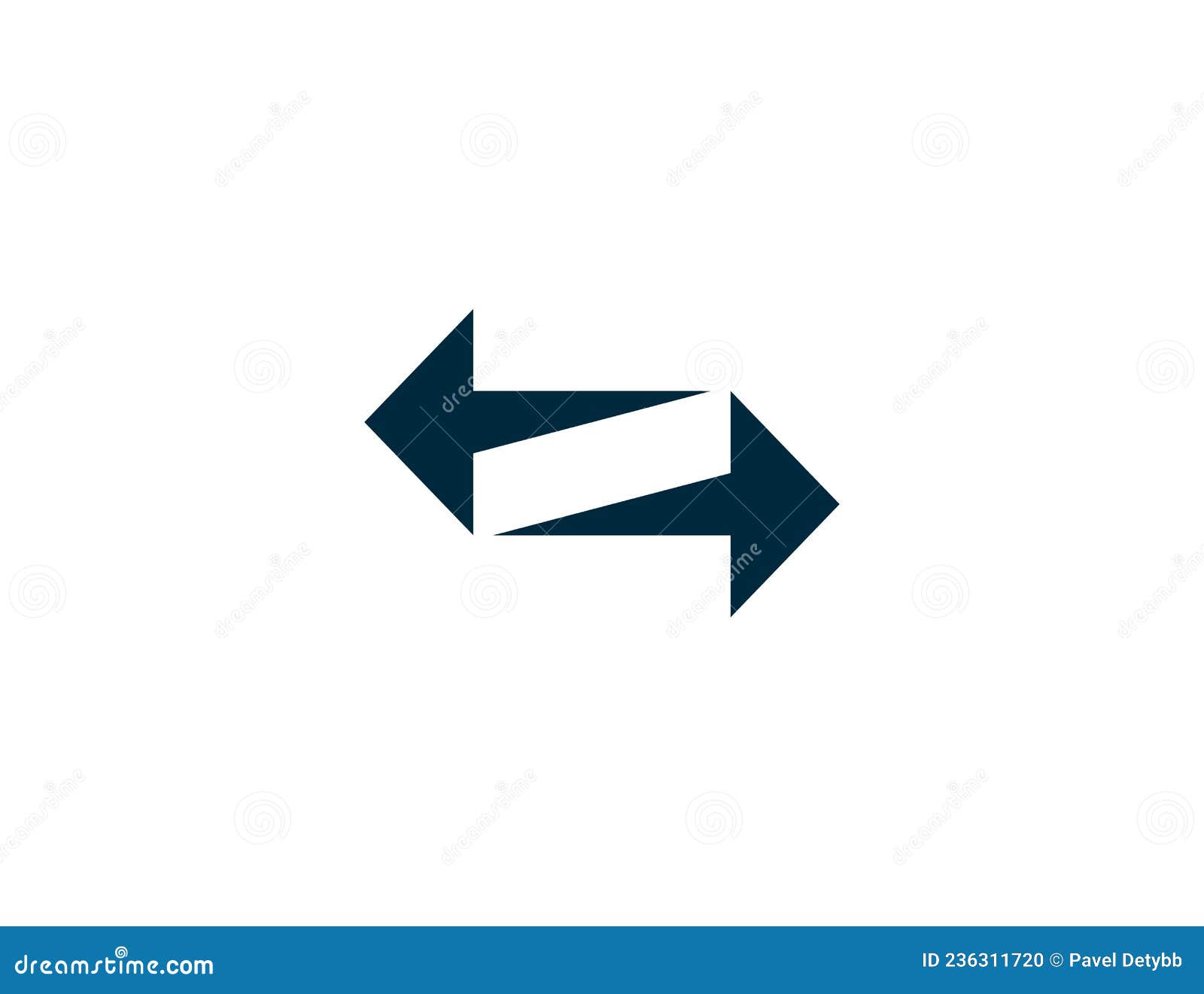 Arrow, Two Way, Direction Icon. Vector Illustration. Flat Design Stock ...