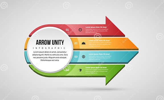 Arrow Unity Infographic stock vector. Illustration of copyspace - 123832575