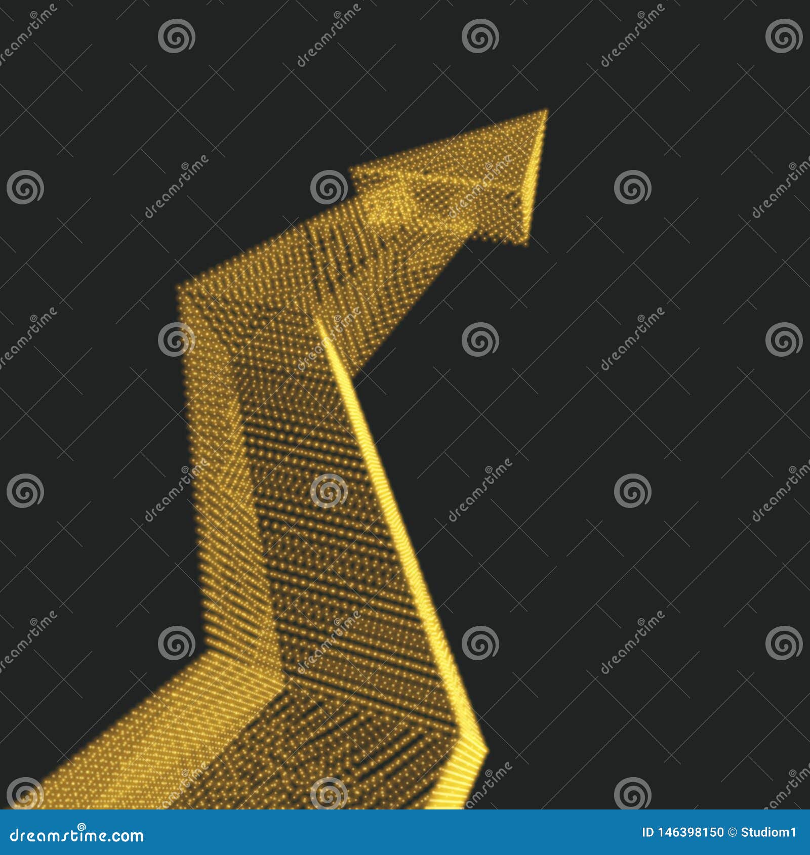 Arrow Up. 3D Business Concept Stock Vector - Illustration of move, goal ...