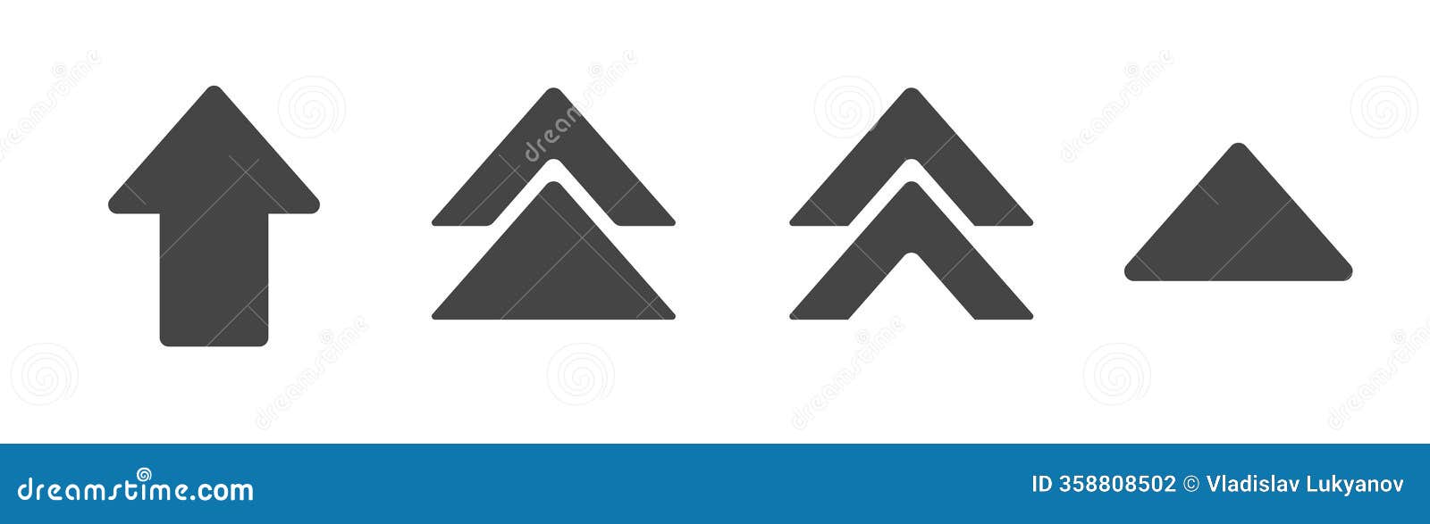 Arrow Up Direction Icon Simple, Swipe Upward Navigation Vector Sign ...