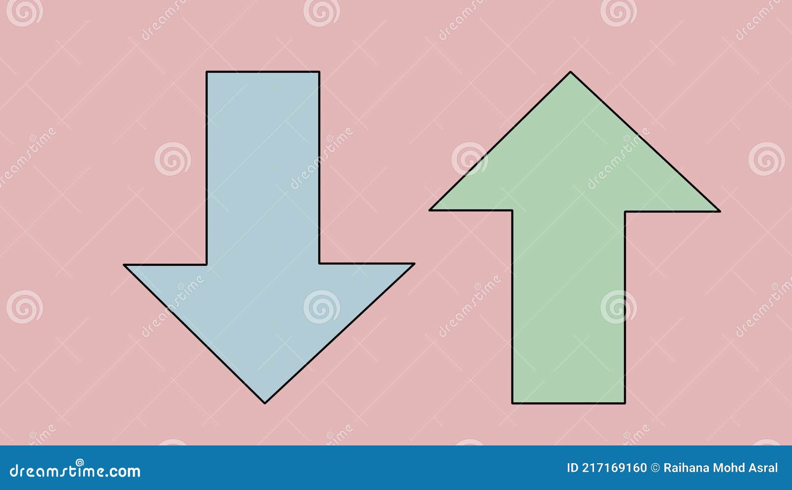 Arrow Up and Down Depicting Performance Stock Illustration ...