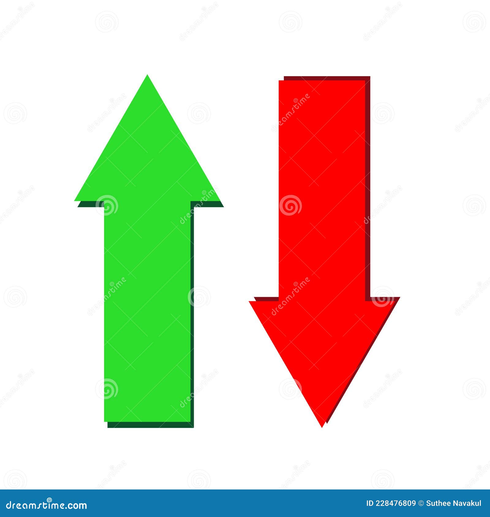 Arrow Up And Down Icon On White Background Set Arrows Sign Two Arrows