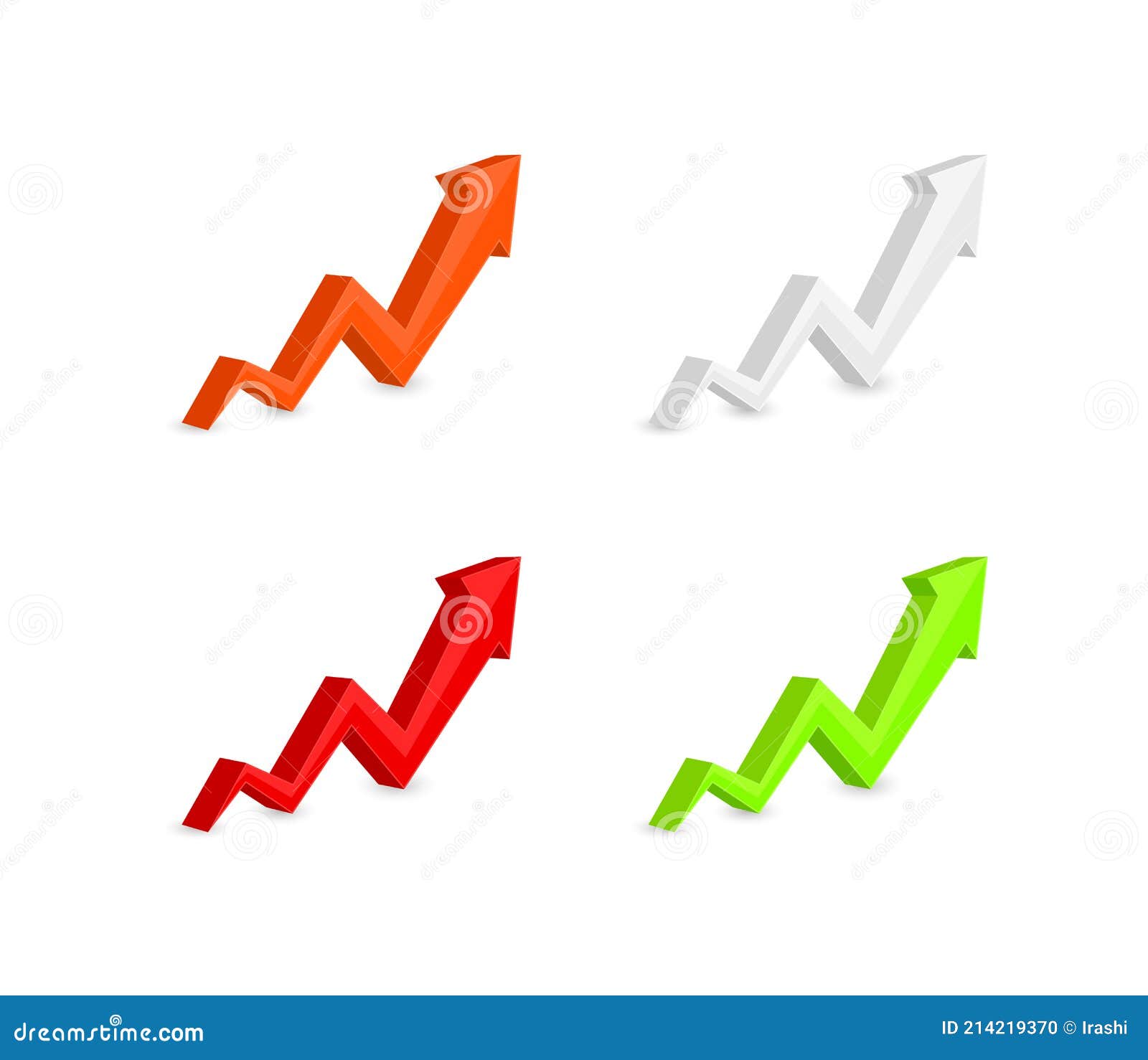 Arrow up graph icon stock vector. Illustration of white - 214219370