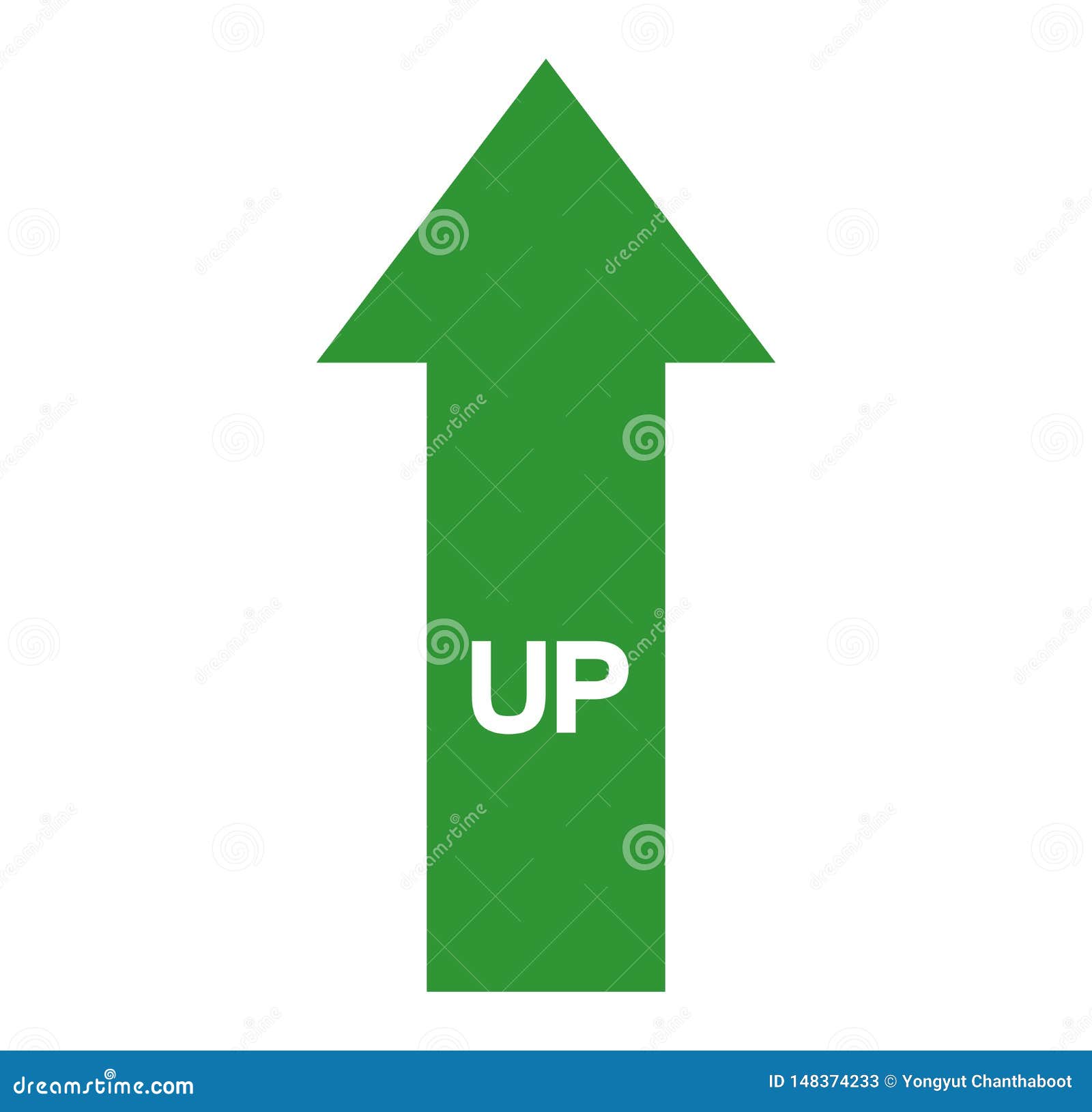 Arrow Up Green Icon,Vector Illustration, Isolate on White Background ...