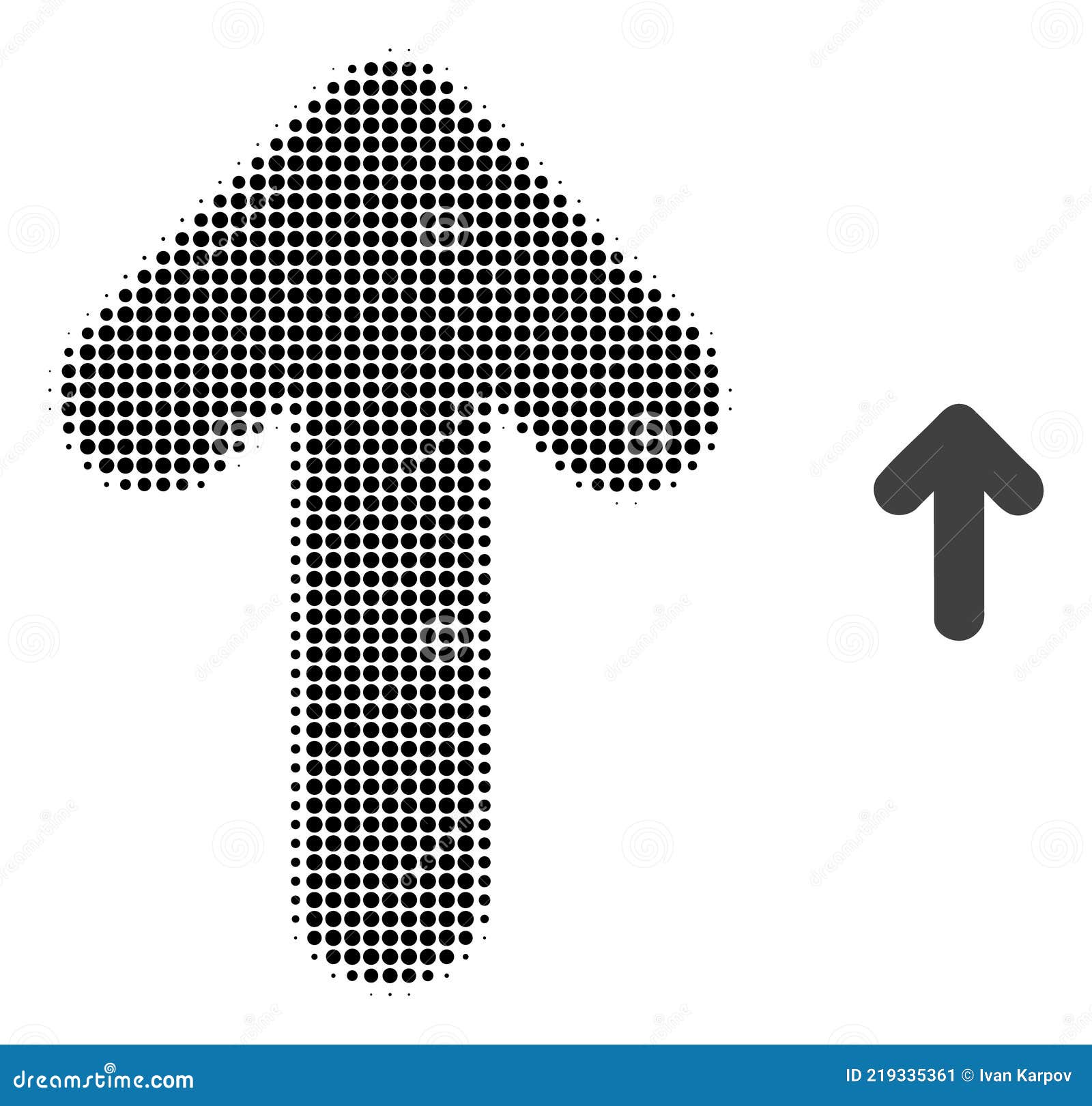Arrow Up Halftone Dot Icon stock vector. Illustration of pointer ...