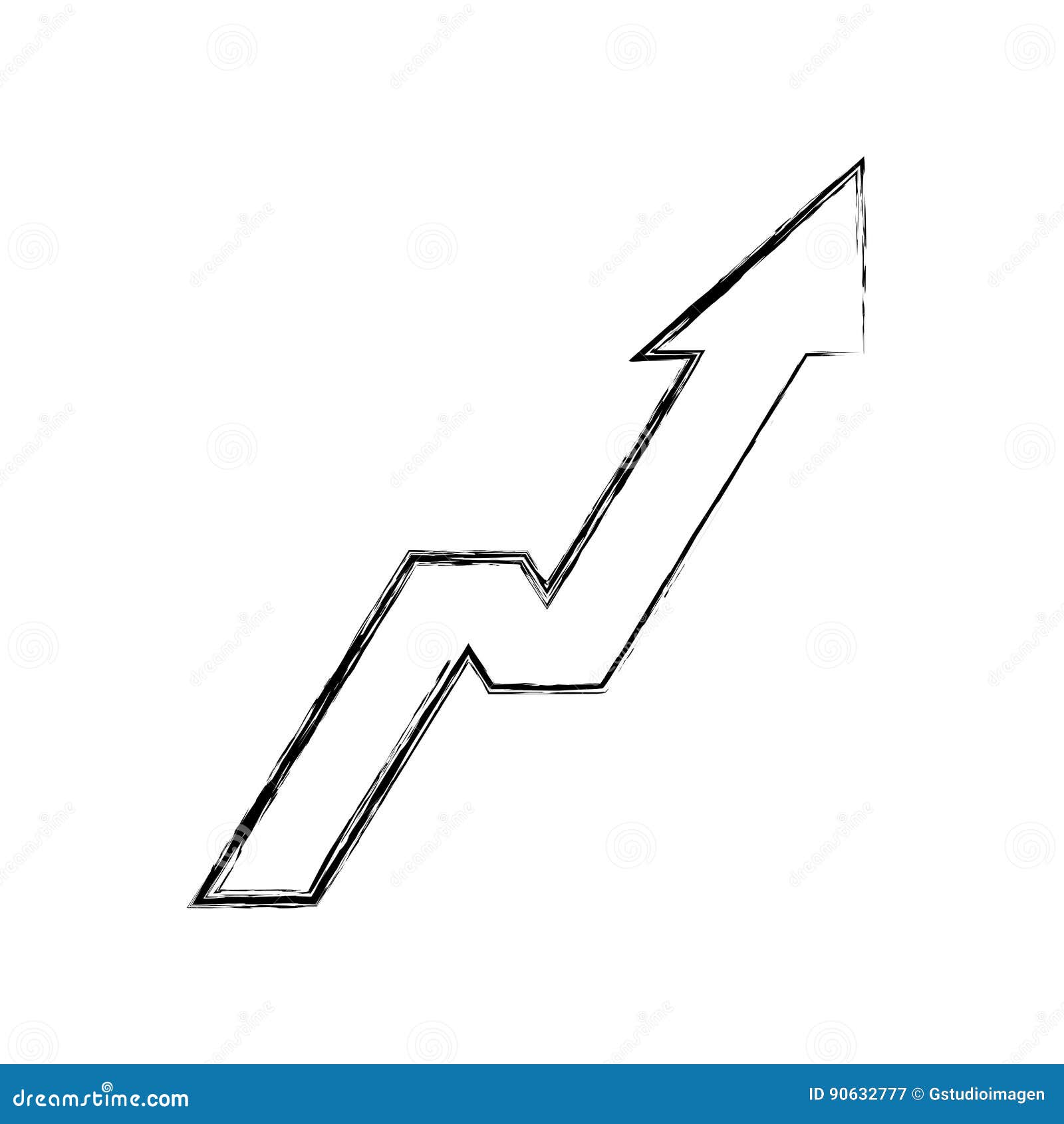 Arrow up increase icon stock vector. Illustration of market - 90632777