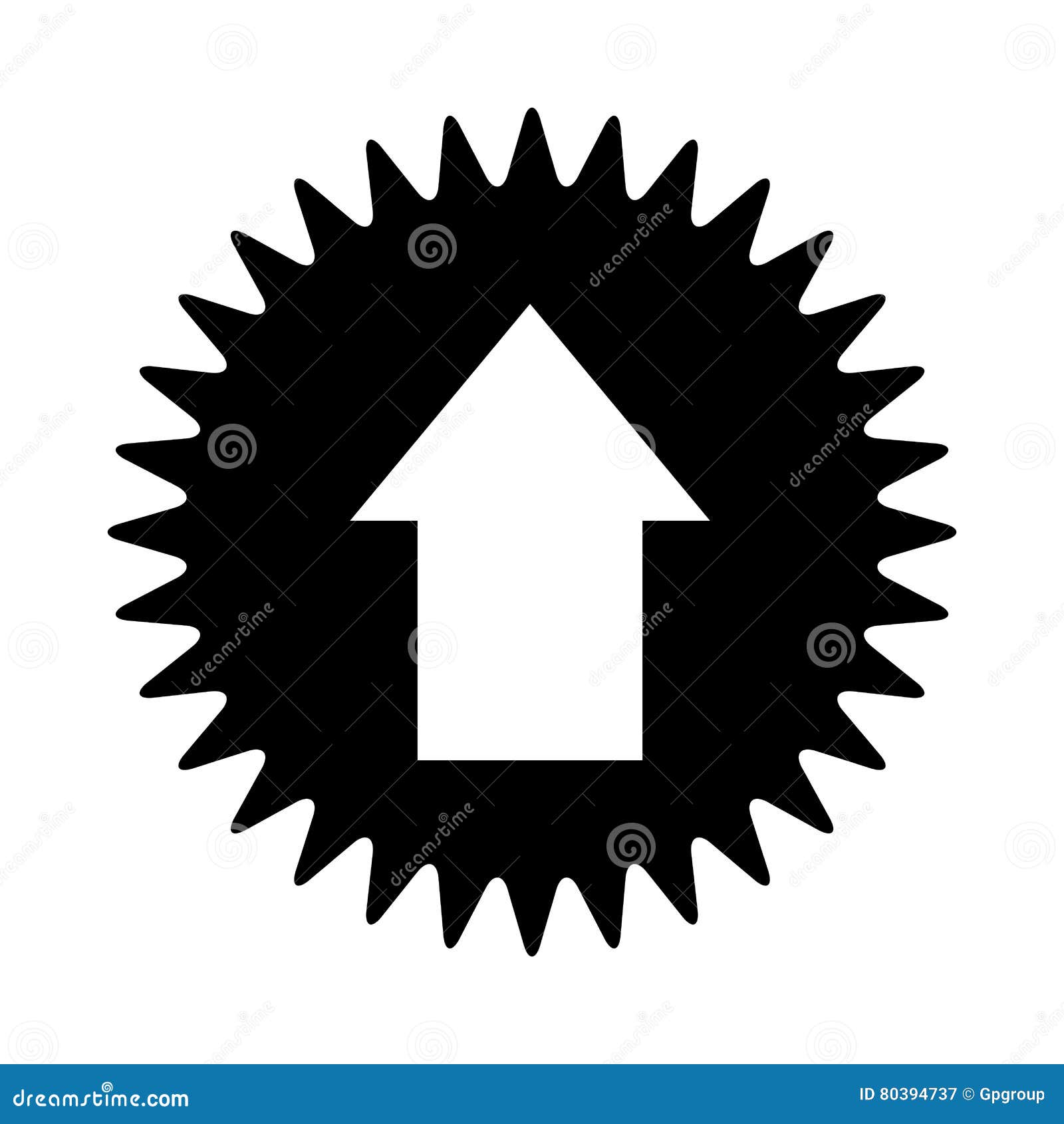 Arrow Up Label or Emblem Icon Image Stock Vector - Illustration of ...