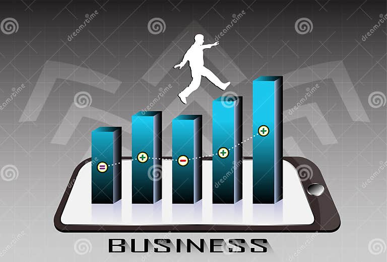 Arrow Up and People Jump on Graph Stock Vector - Illustration of vector ...