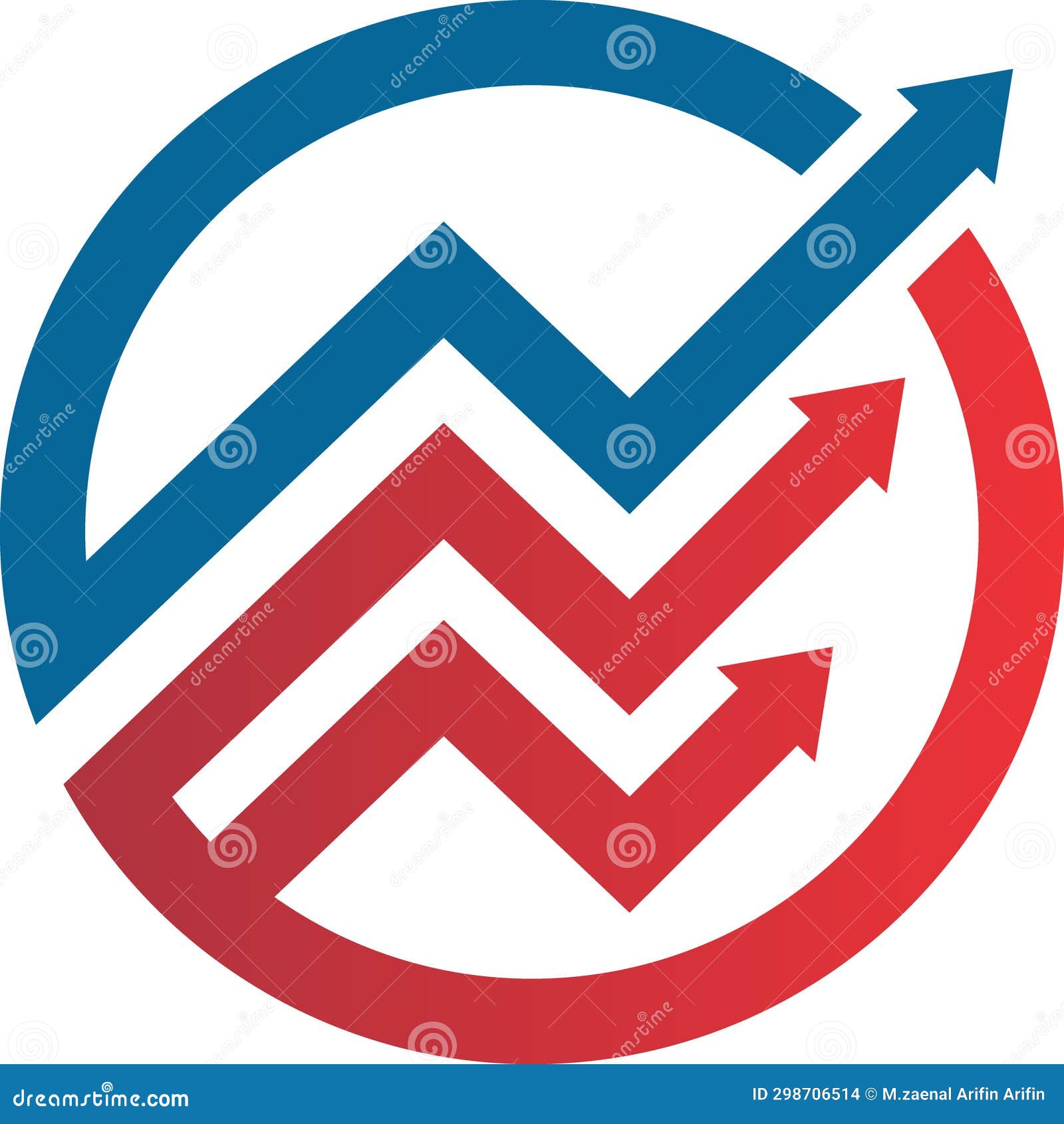 Circle Arrow Up Business Vector Logo Stock Vector - Illustration of ...