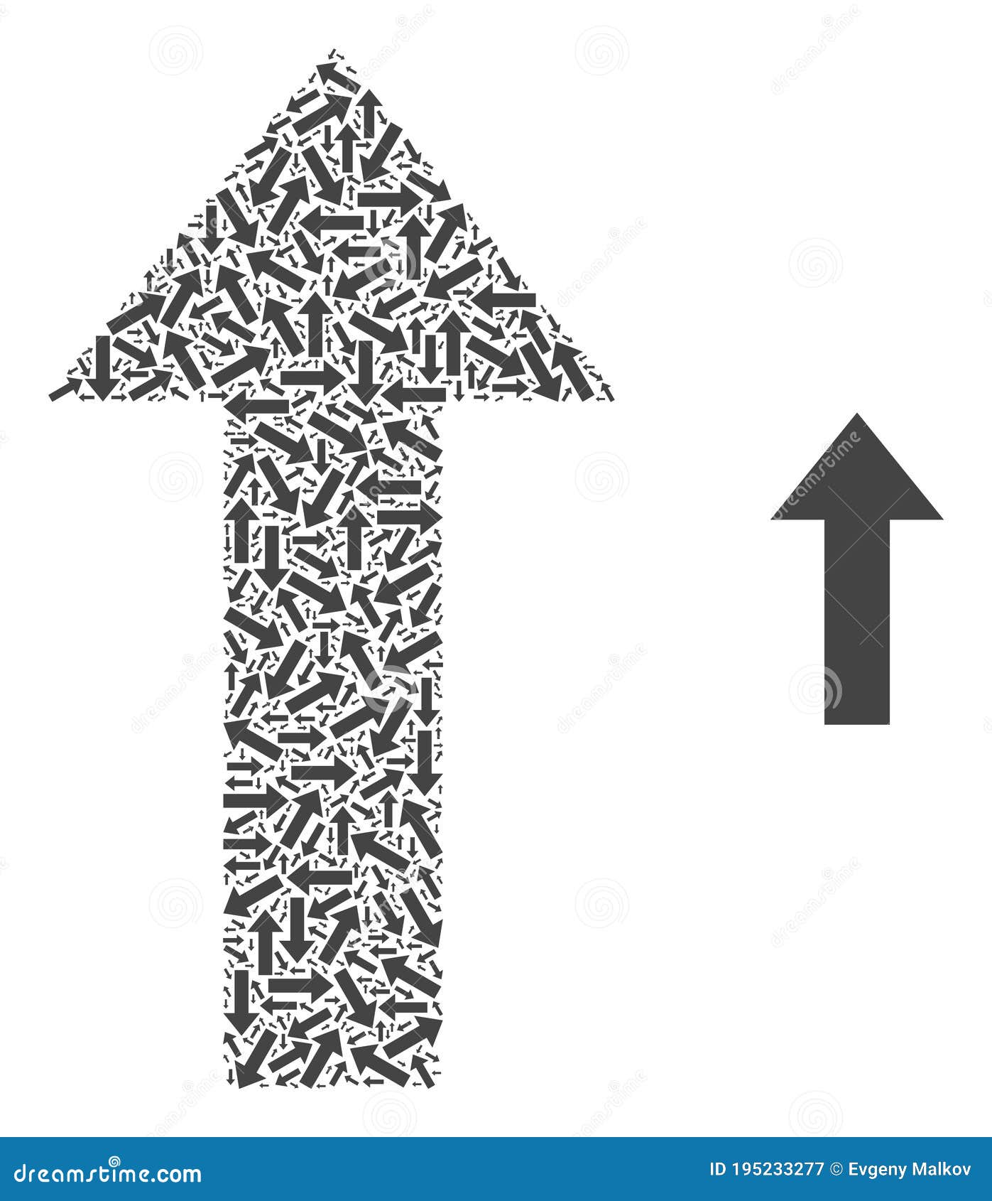 Arrow Up Recursive Composition of Self Items Stock Vector ...