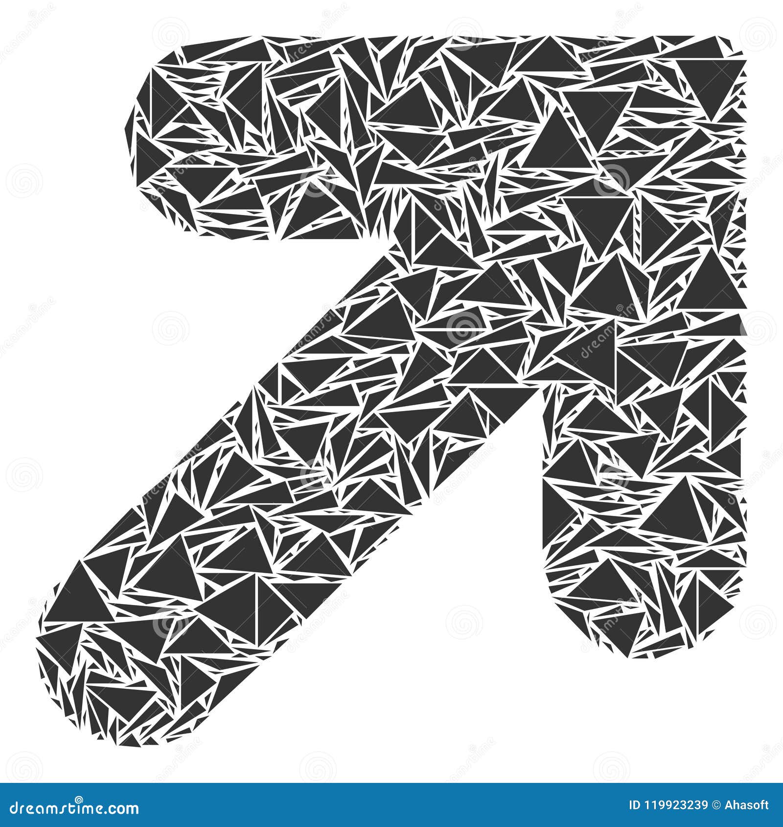 Arrow Up Right Collage of Triangles Stock Vector - Illustration of ...