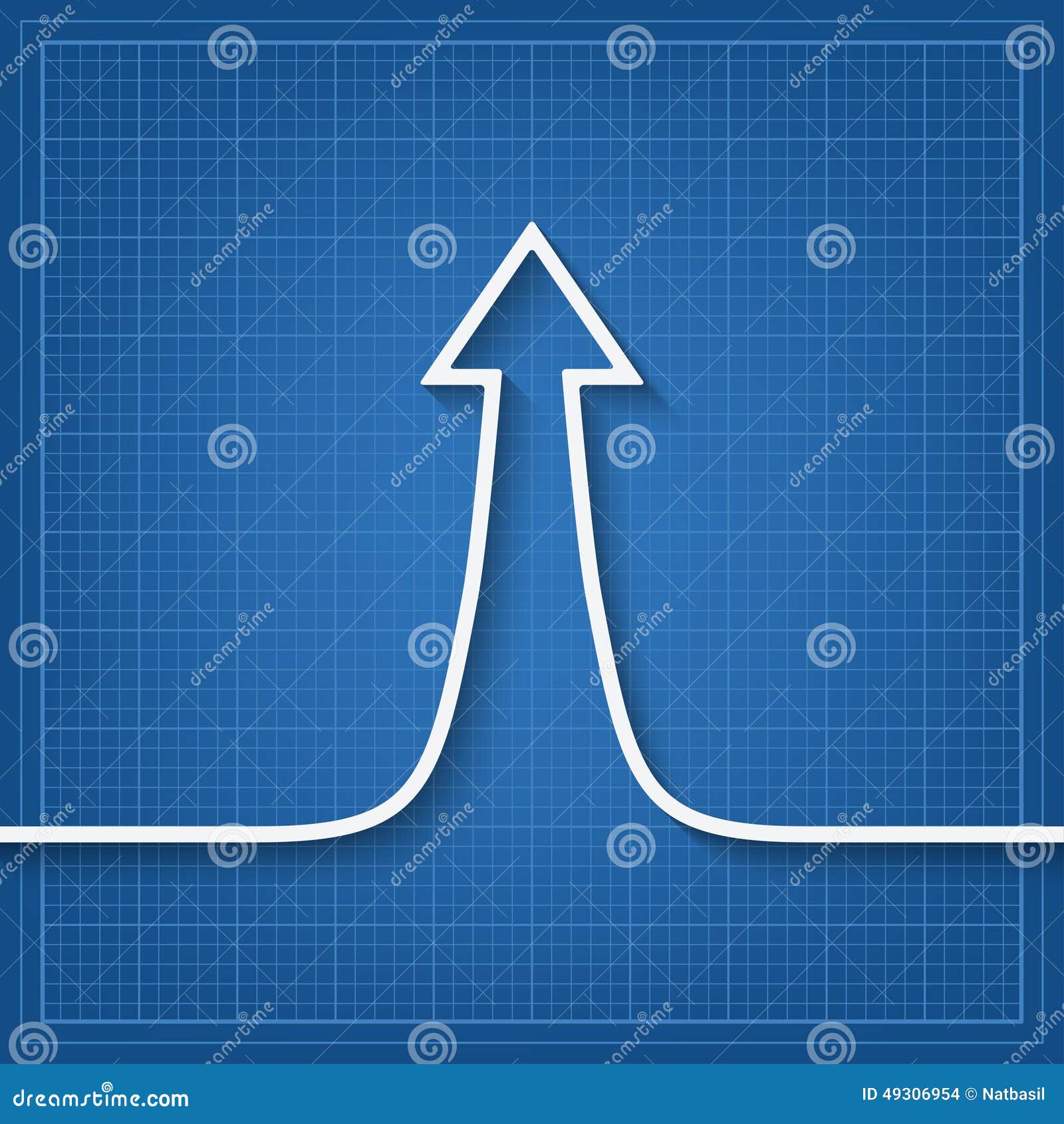 Arrow up sign stock vector. Illustration of diagram, calculation - 49306954