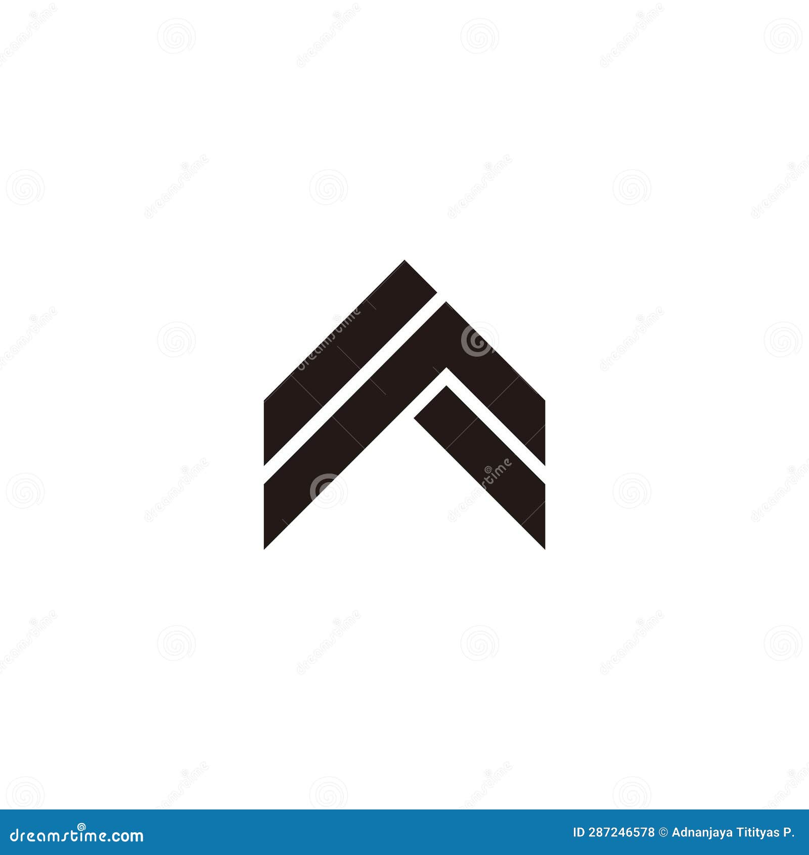 Arrow Up Stripes Roof Simple Logo Vector Stock Vector - Illustration of ...