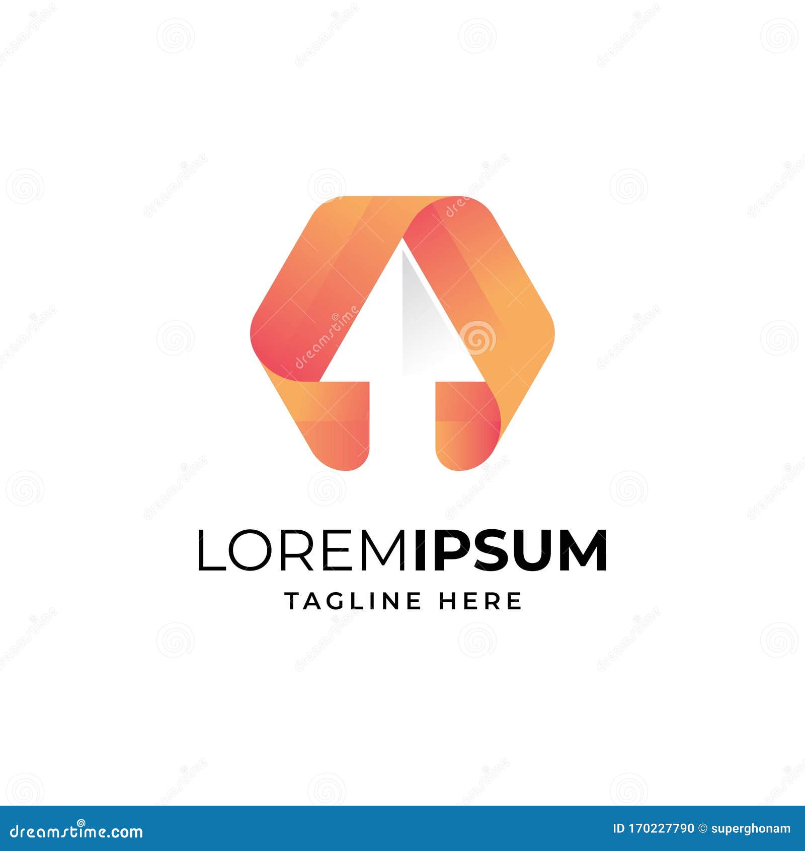 Arrow Up Symbol Logo Designr Template Stock Vector - Illustration of ...