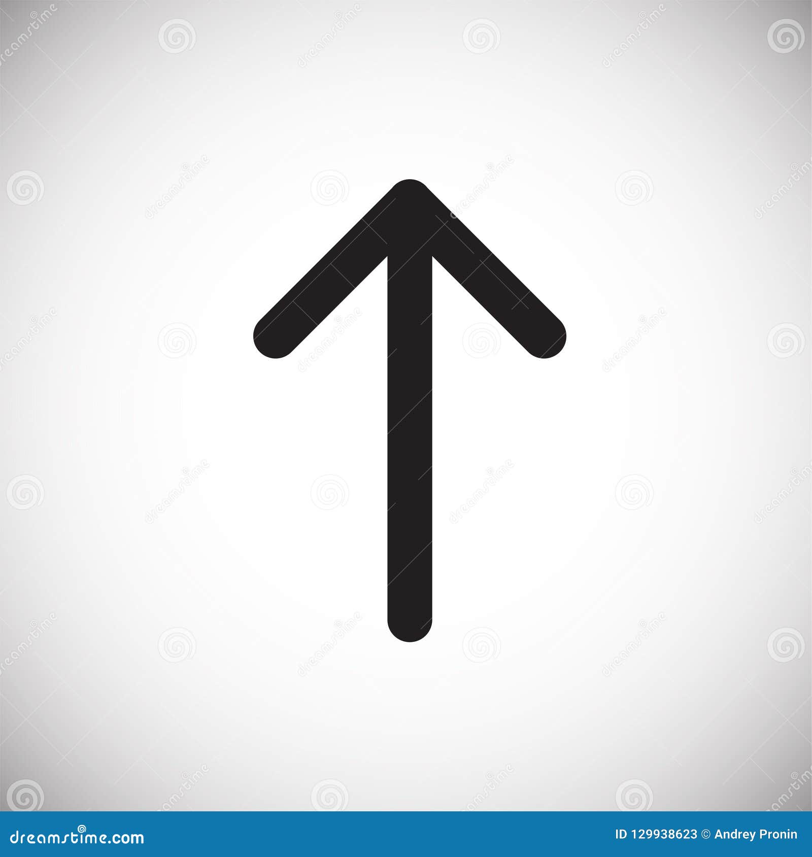 Arrow Up on White Background Stock Vector - Illustration of movement ...