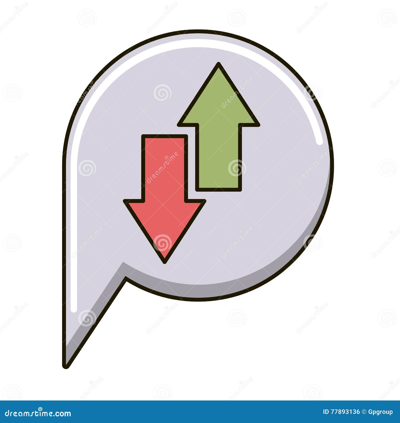 Arrow of Upload and Download Design Stock Vector - Illustration of ...