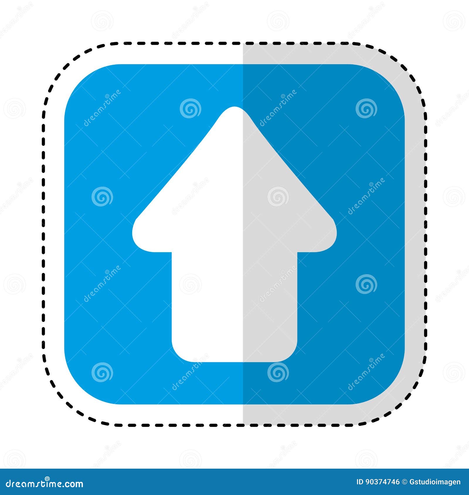 Arrow upload isolated icon stock vector. Illustration of interface ...