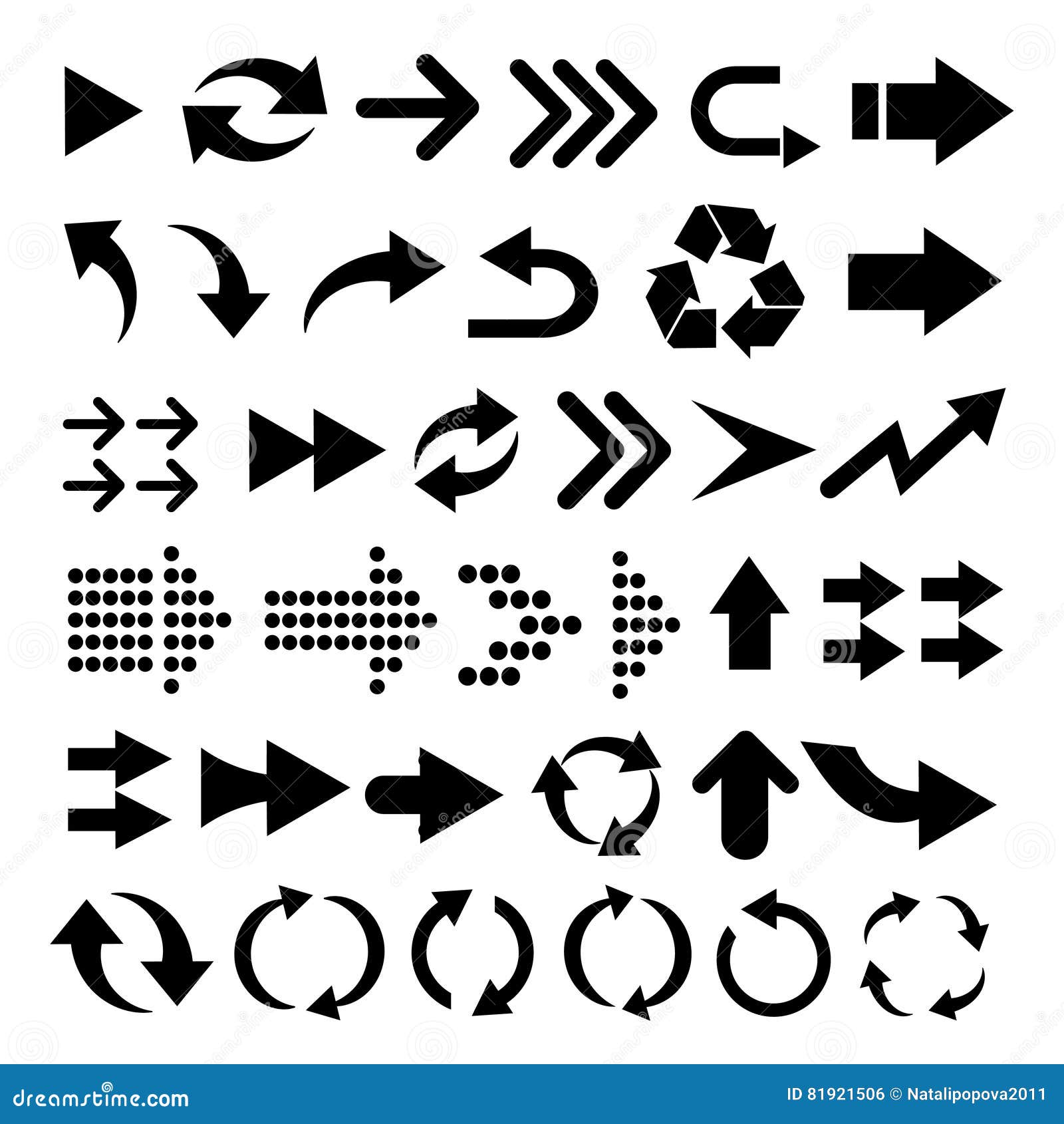 Arrow Vector Original Logos Set Isolated, Pictogram Symbol Of Double ...