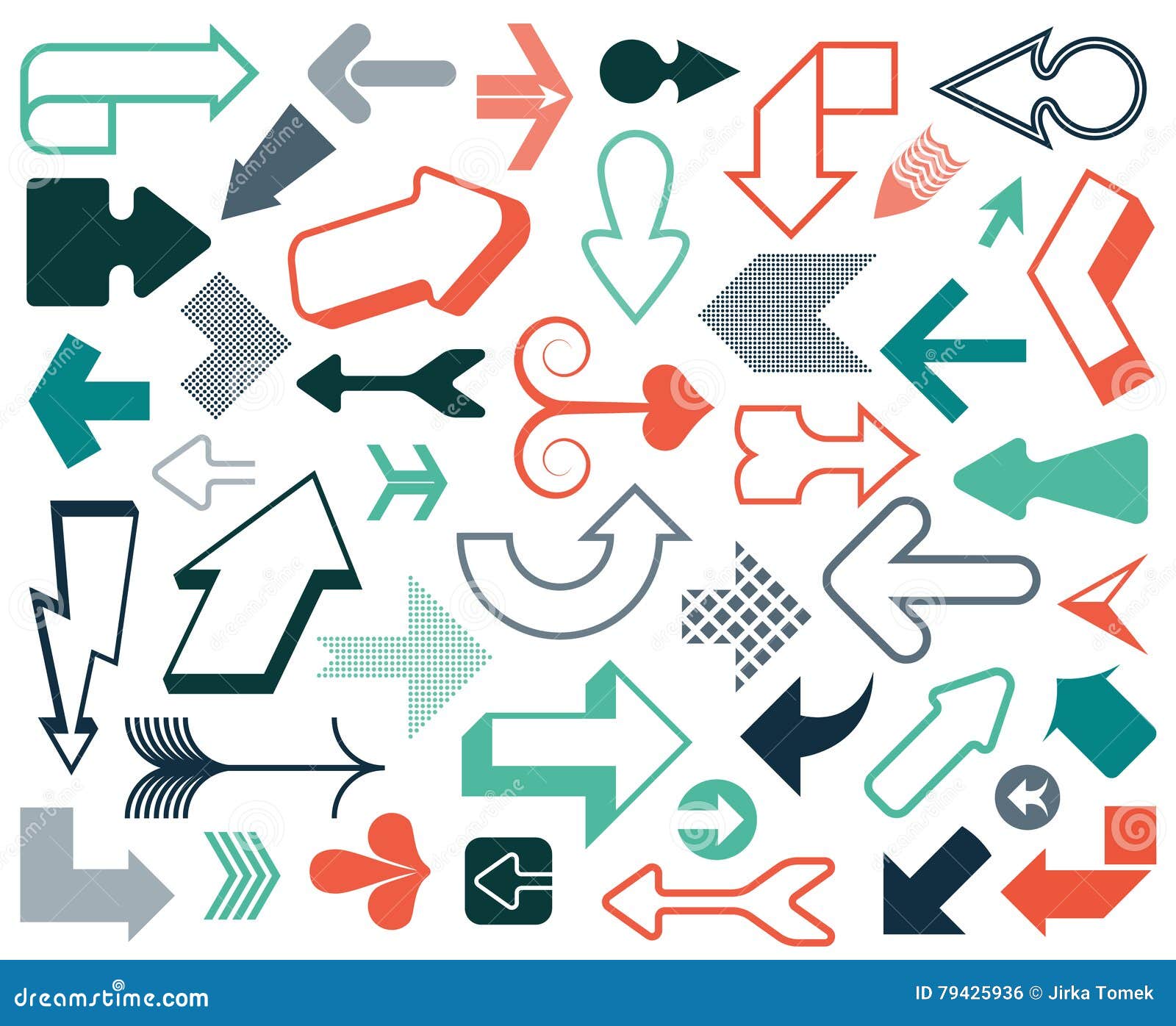 Arrow Vector 3d Button Icon Set Red Color On White Background. Isolated ...