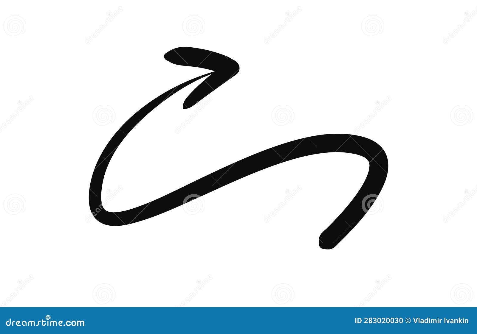 Arrow Vector Hand Draw Dynamic Style Stock Vector - Illustration of ...