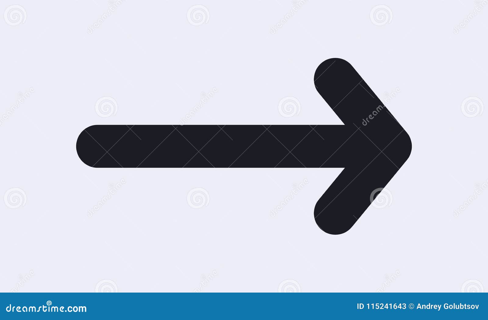 Arrow Vector Icon in Bold Line Smooth Edges Stock Vector - Illustration ...