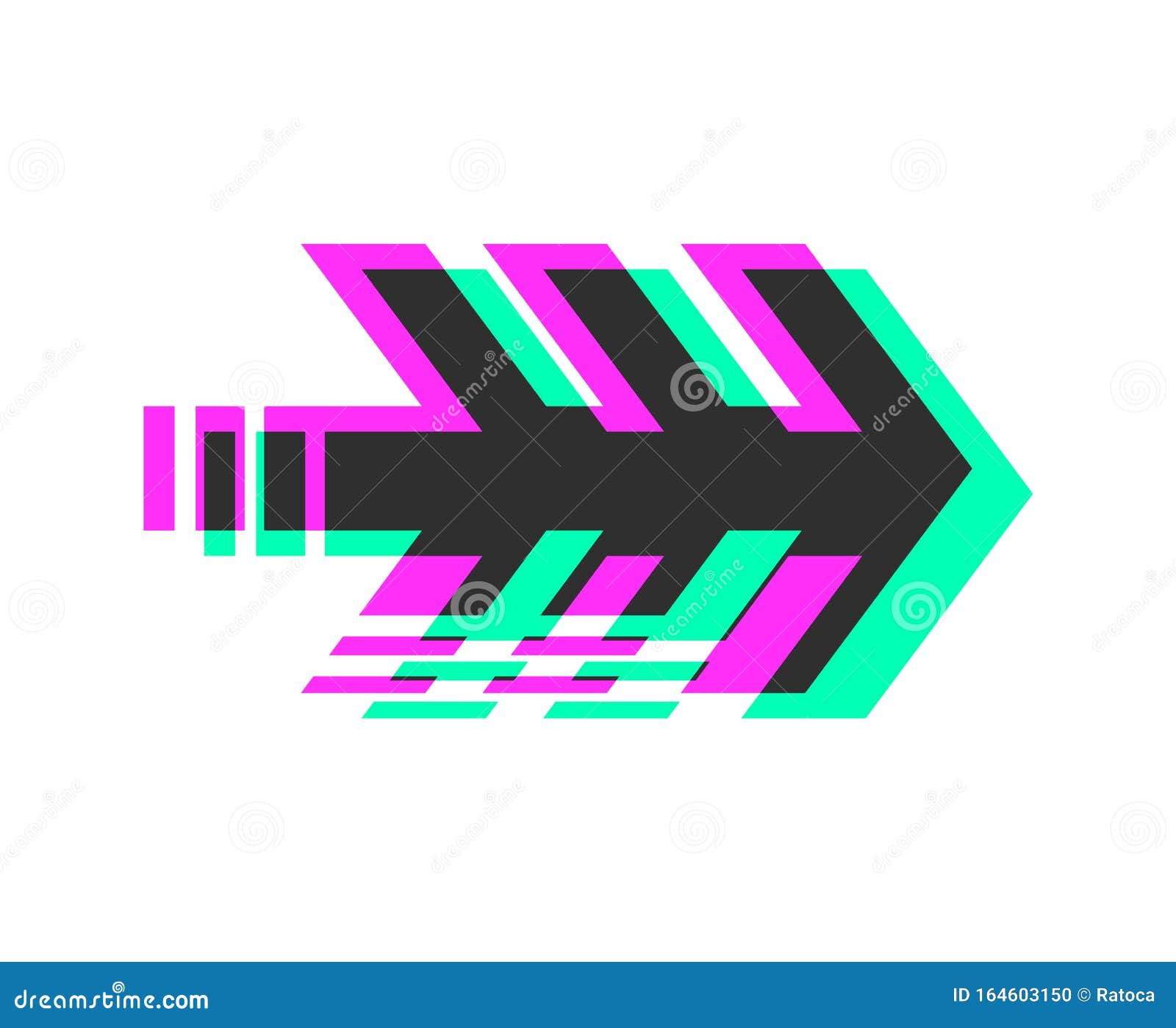 Arrow visual effect symbol stock vector. Illustration of traffic ...