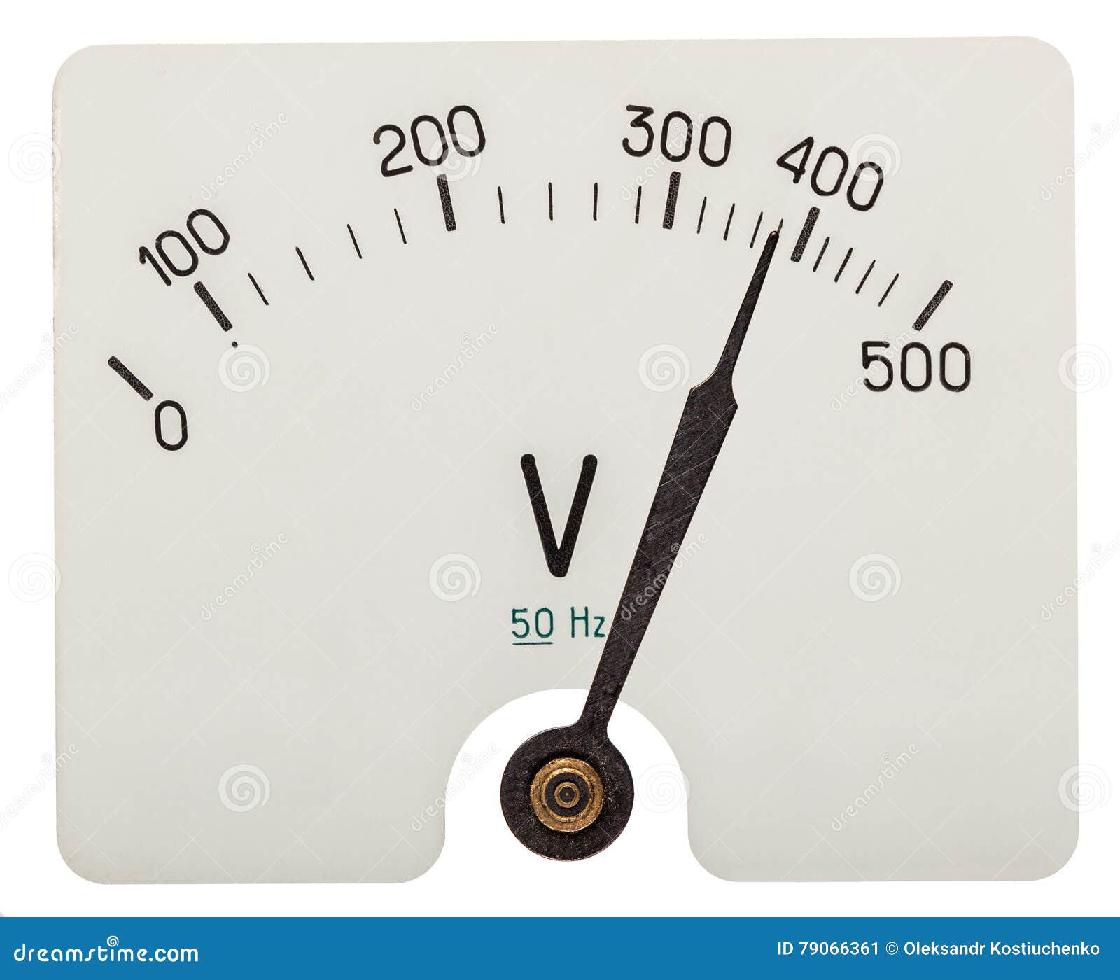 Arrow of Voltmeter Indicating an 380 Volts, Isolated on White Ba Stock ...