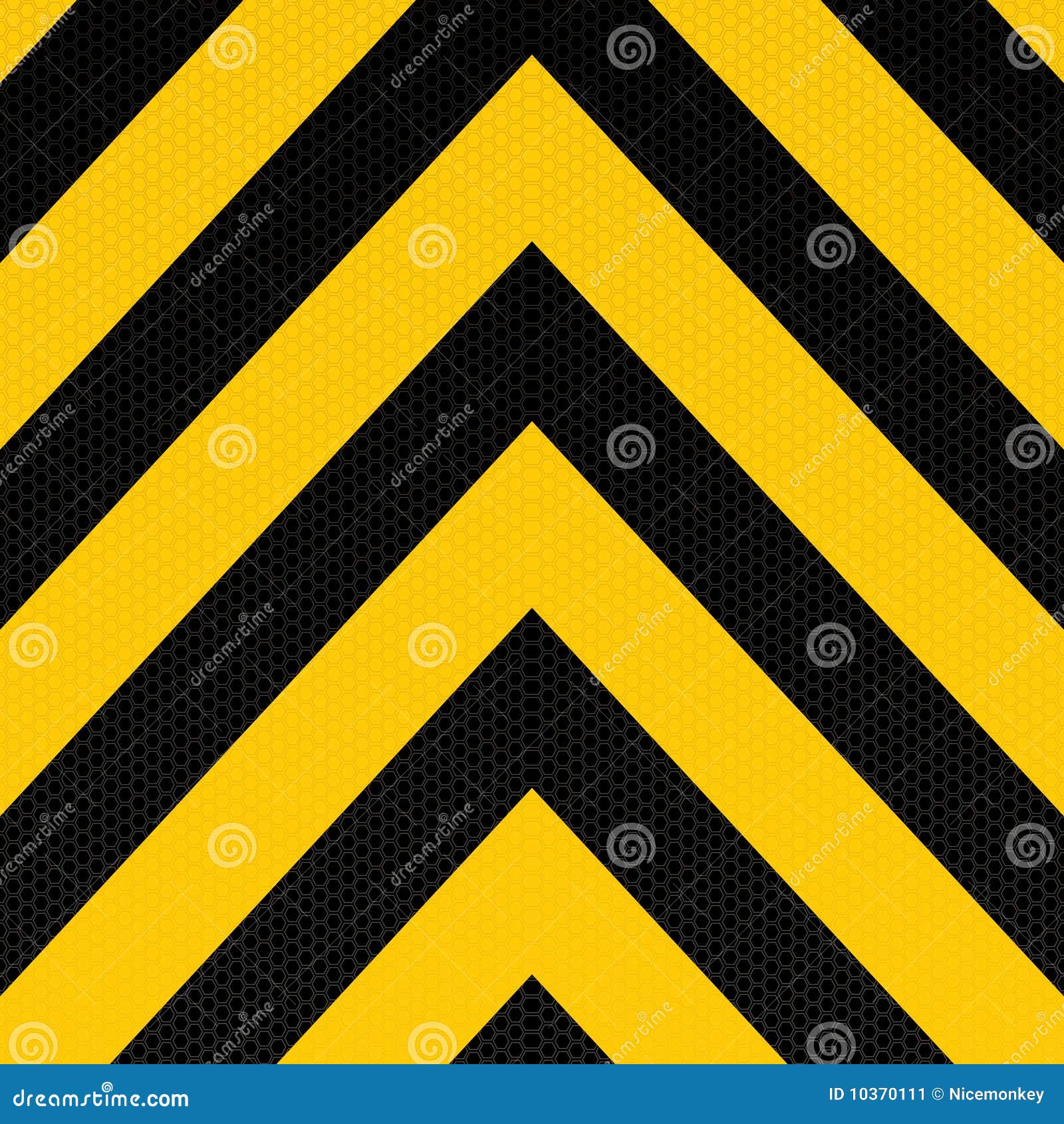 Arrow warning stripe stock vector. Illustration of construction - 10370111