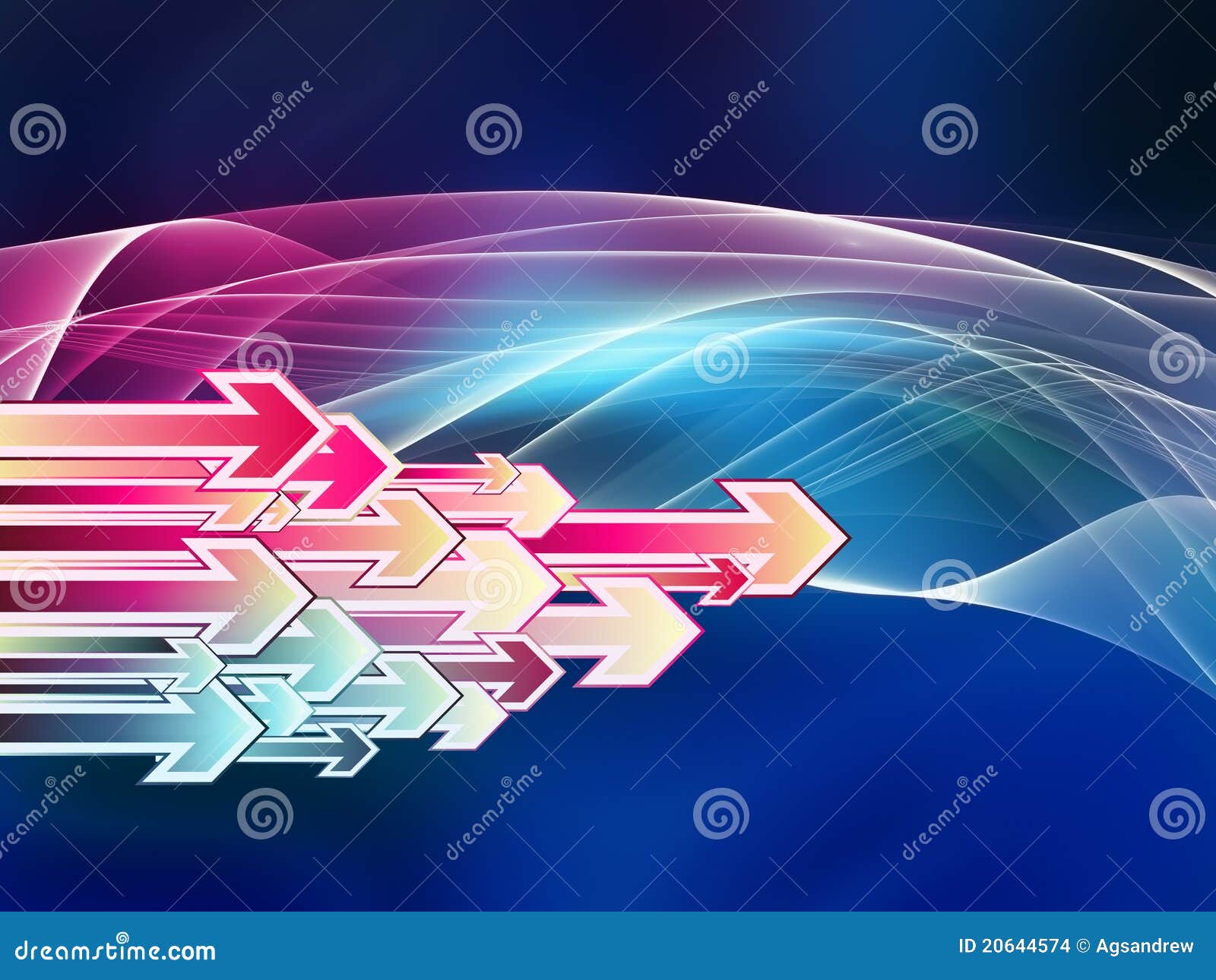 Arrow Wave stock illustration. Illustration of flow, metaphor - 20644574