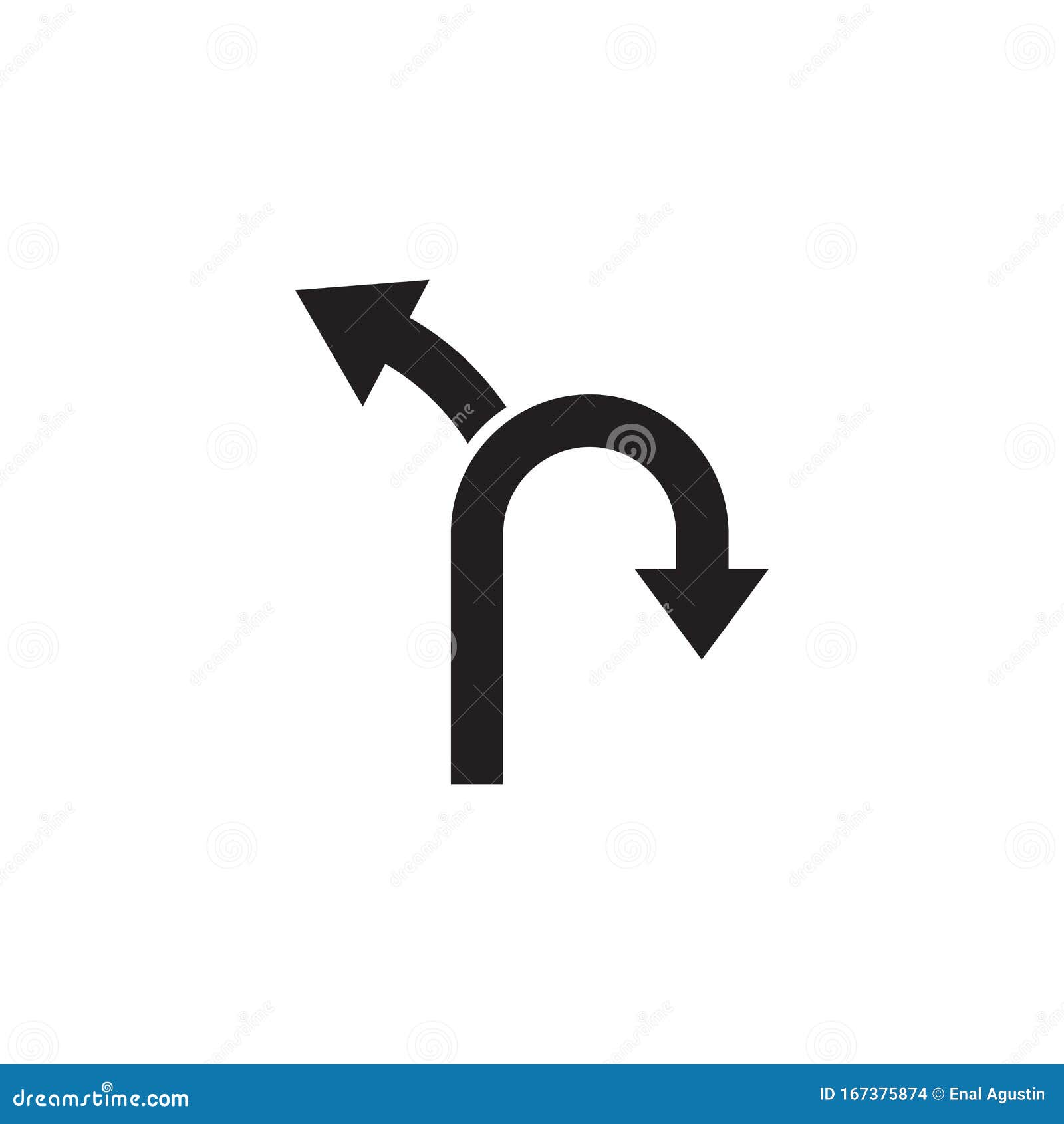 Arrow Way Path Icon Logo Design Vector Template Stock Vector ...