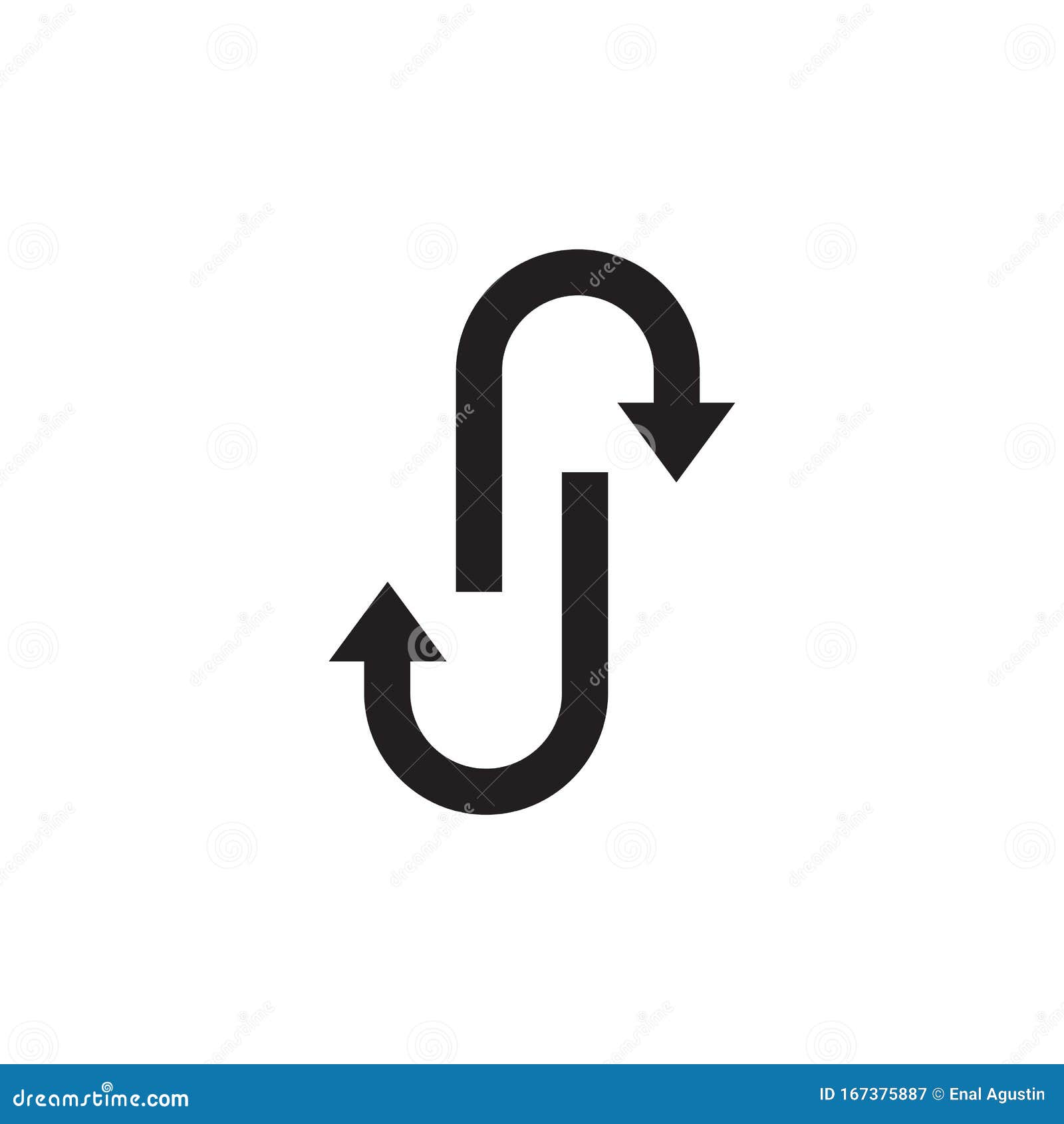 Arrow Way Path Icon Logo Design Vector Template Stock Vector ...