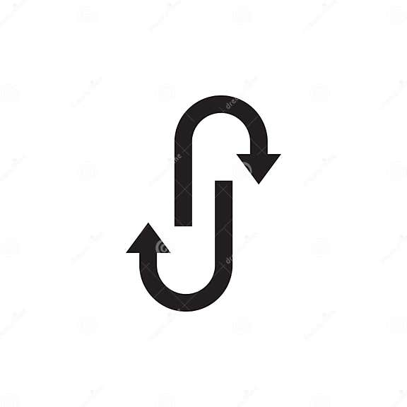 Arrow Way Path Icon Logo Design Vector Template Stock Vector ...