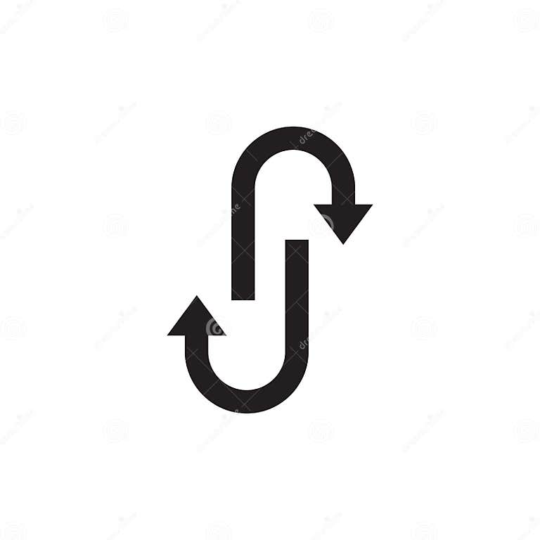 Arrow Way Path Icon Logo Design Vector Template Stock Vector ...