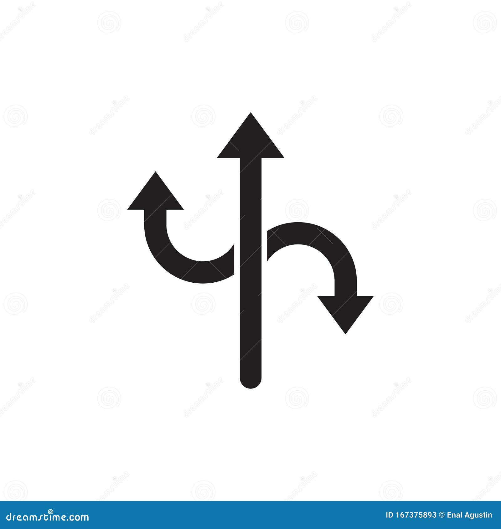 Arrow Way Path Icon Logo Design Vector Template Stock Vector ...