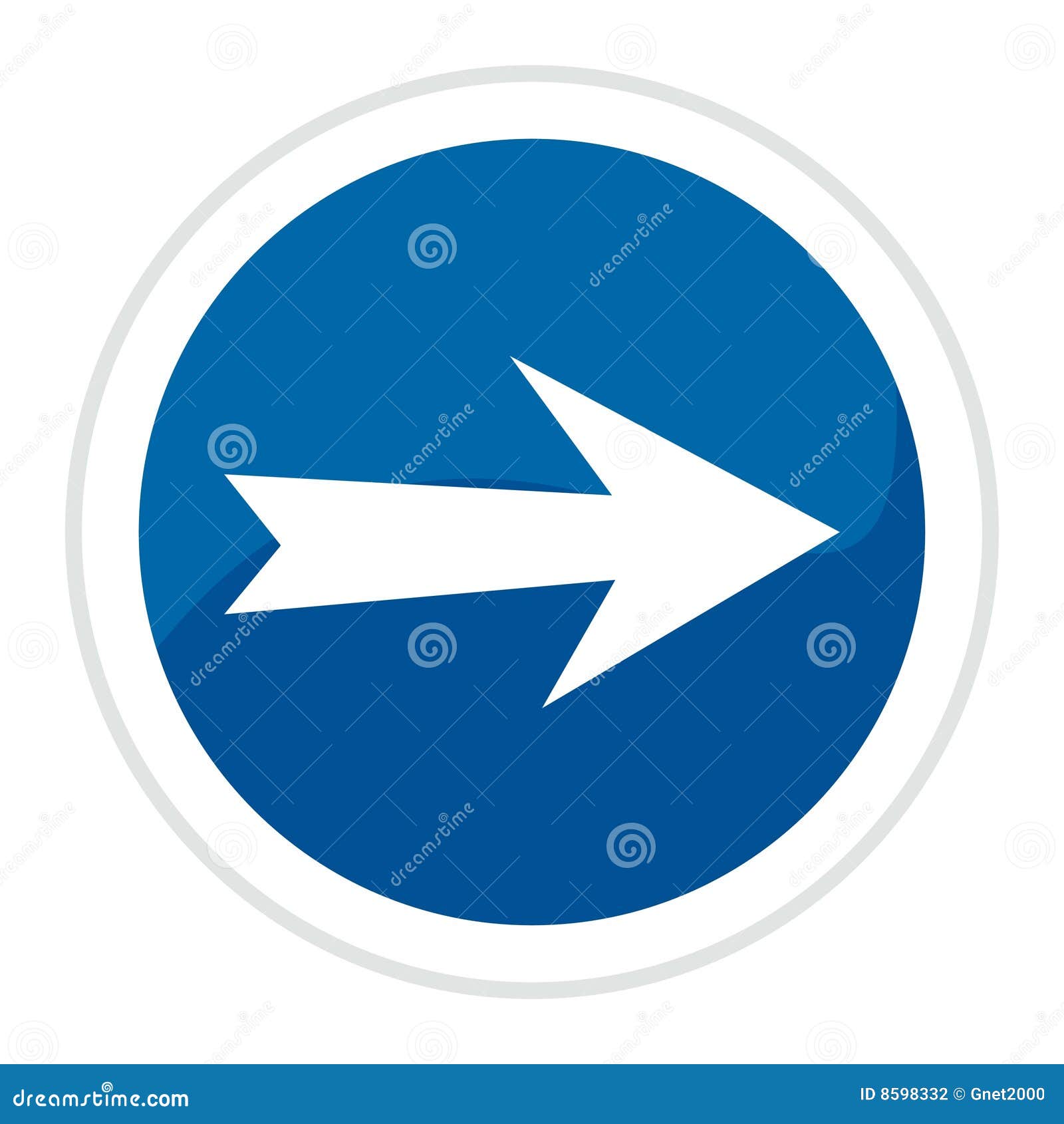 Arrow web button stock vector. Illustration of round, icon - 8598332