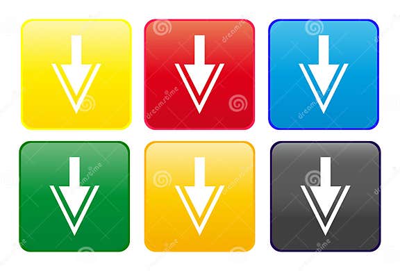 Arrow web button stock vector. Illustration of exit, green - 9258530