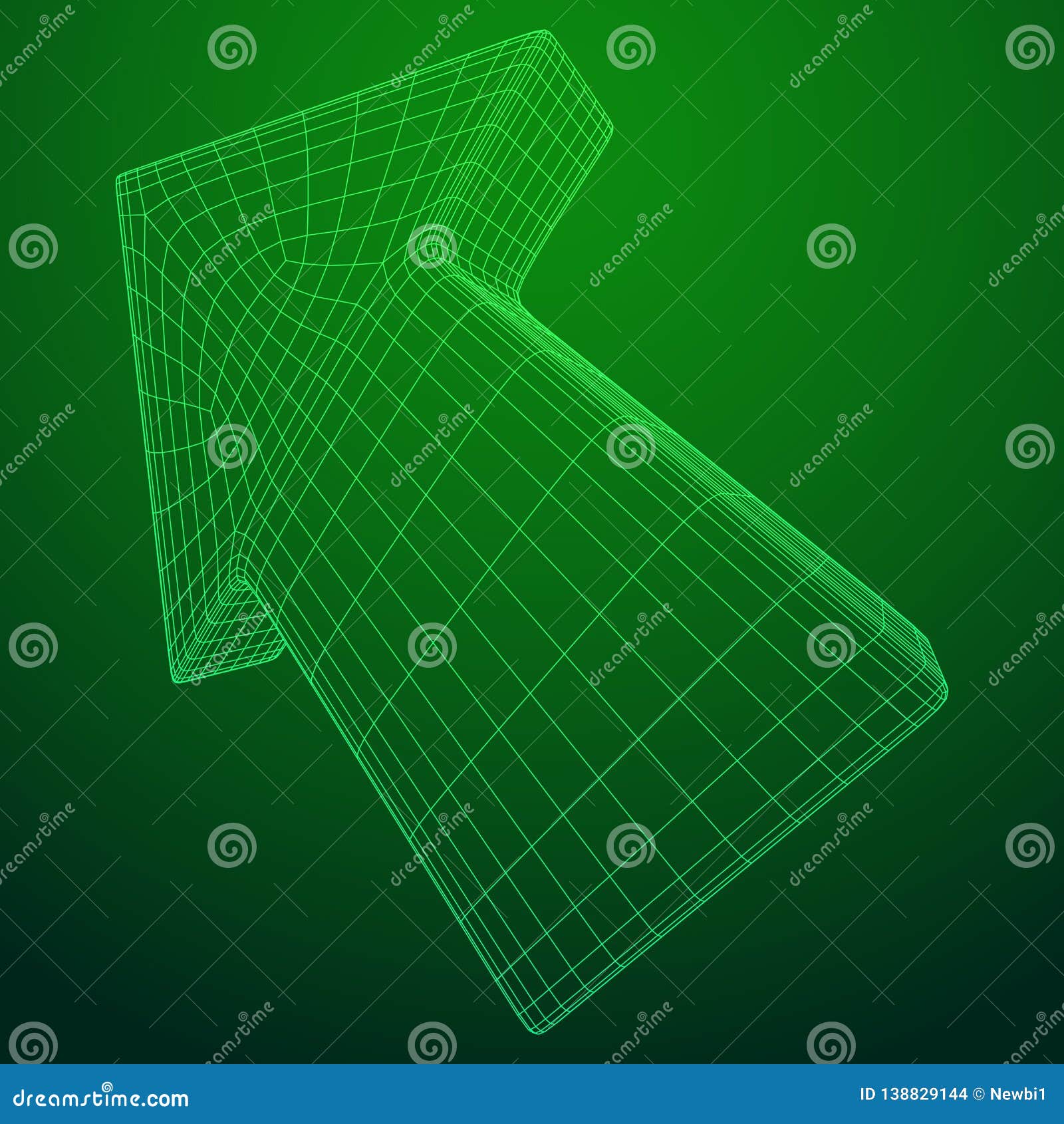 Wireframe arrow low poly stock vector. Illustration of frame - 138829144