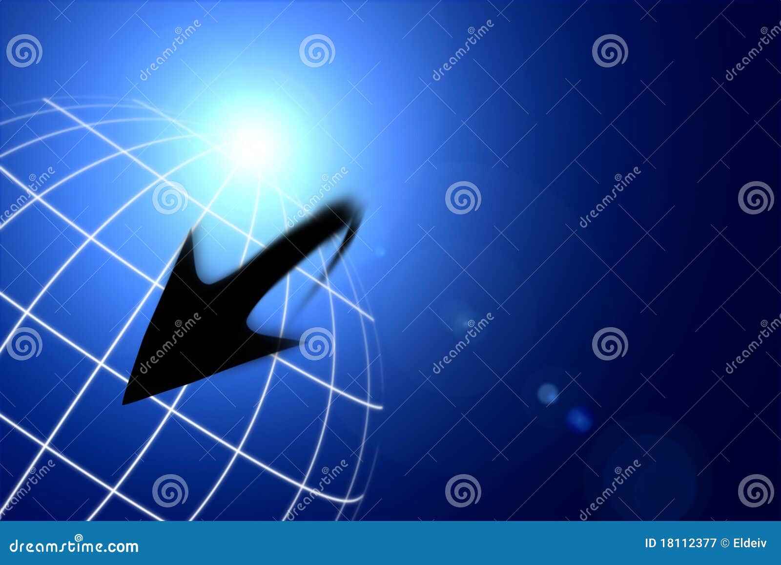 Arrow World stock illustration. Illustration of global - 18112377