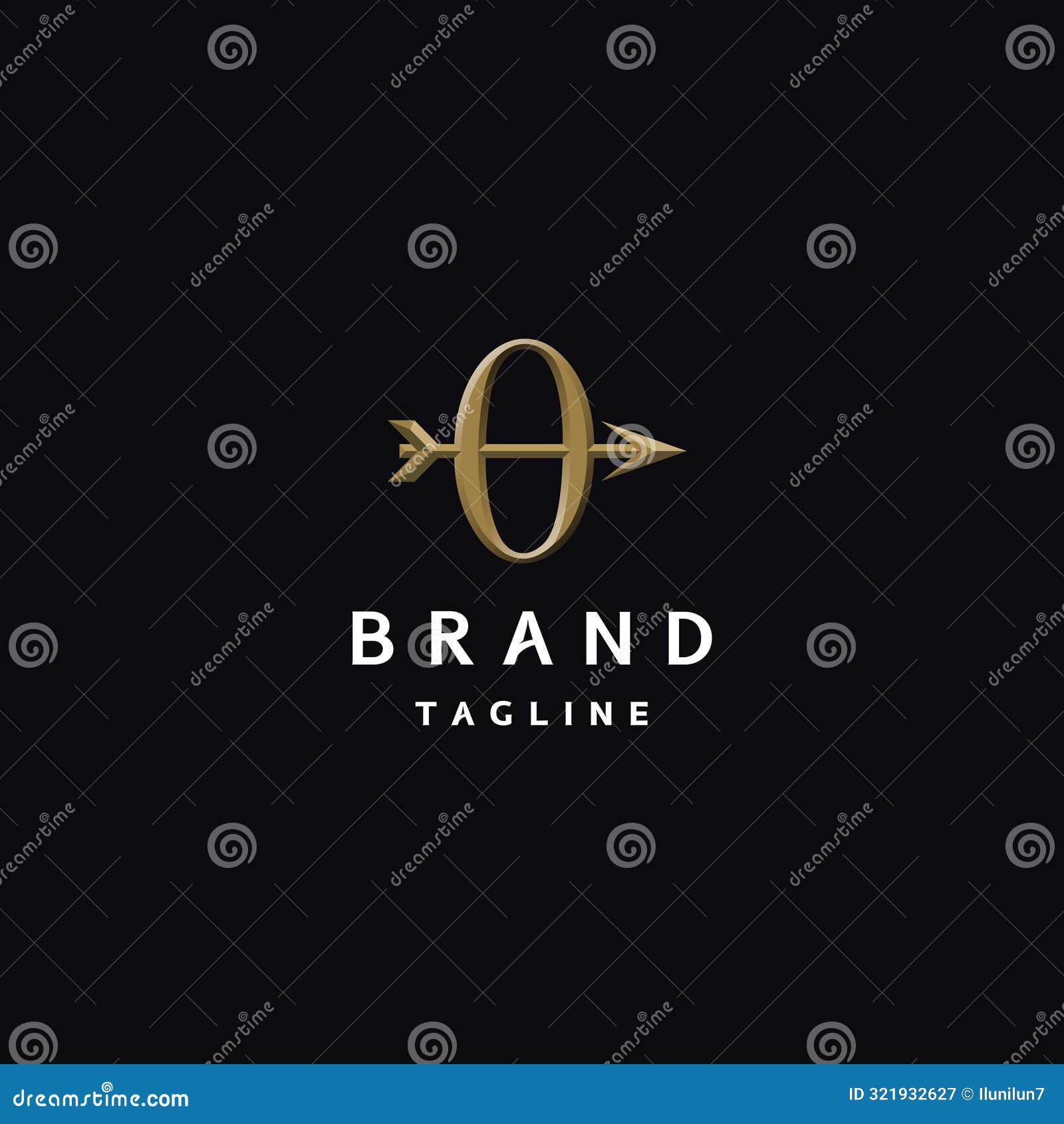 Arrow through Zero Symbol Logo Design Stock Vector - Illustration of ...