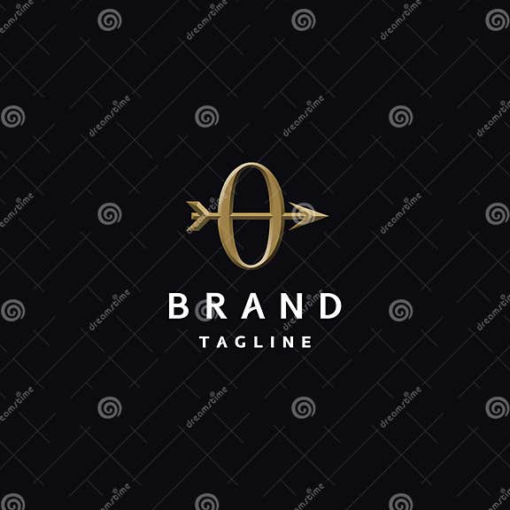 Arrow through Zero Symbol Logo Design Stock Vector - Illustration of ...