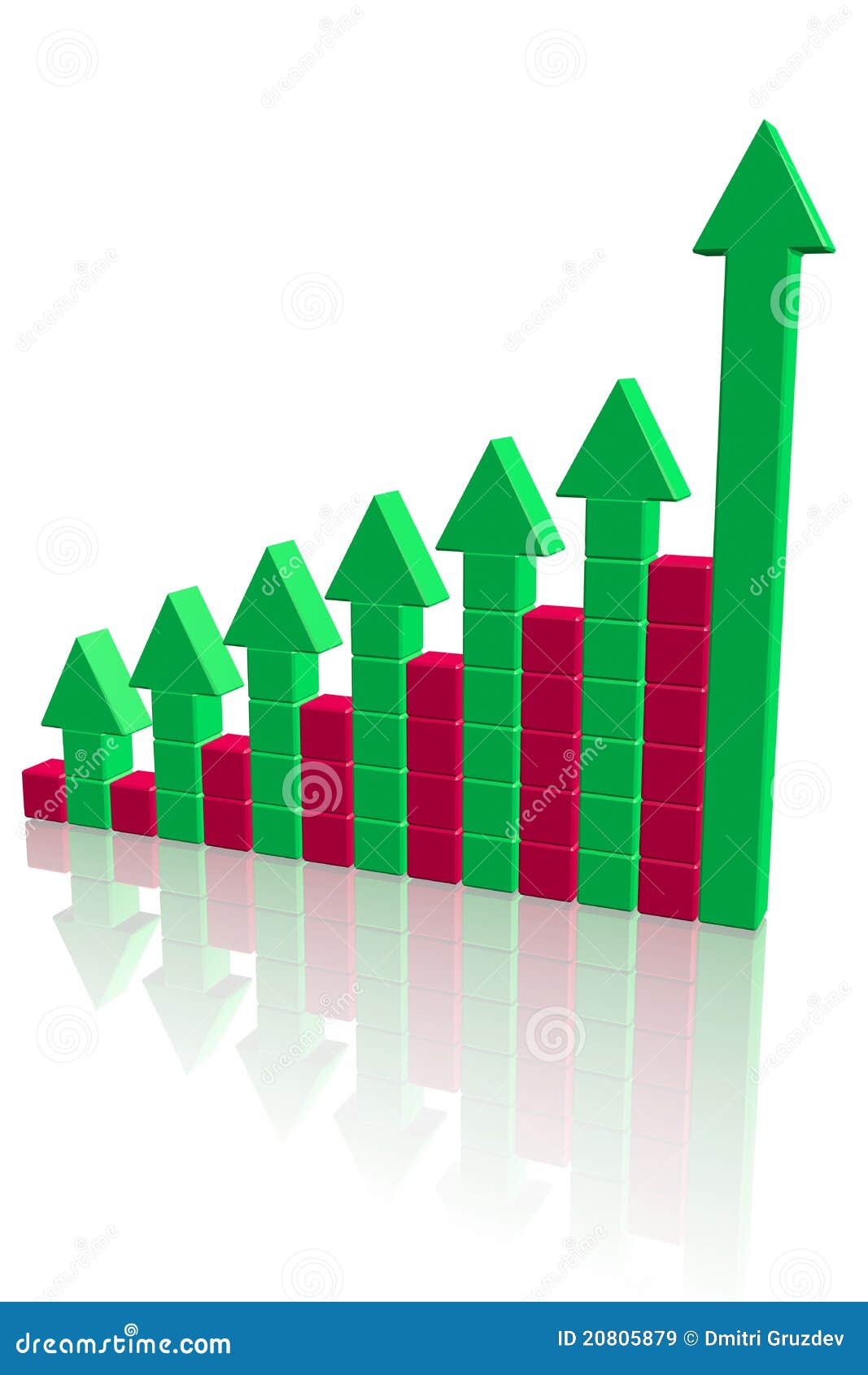 Arrowed chart bar stock illustration. Illustration of business - 20805879