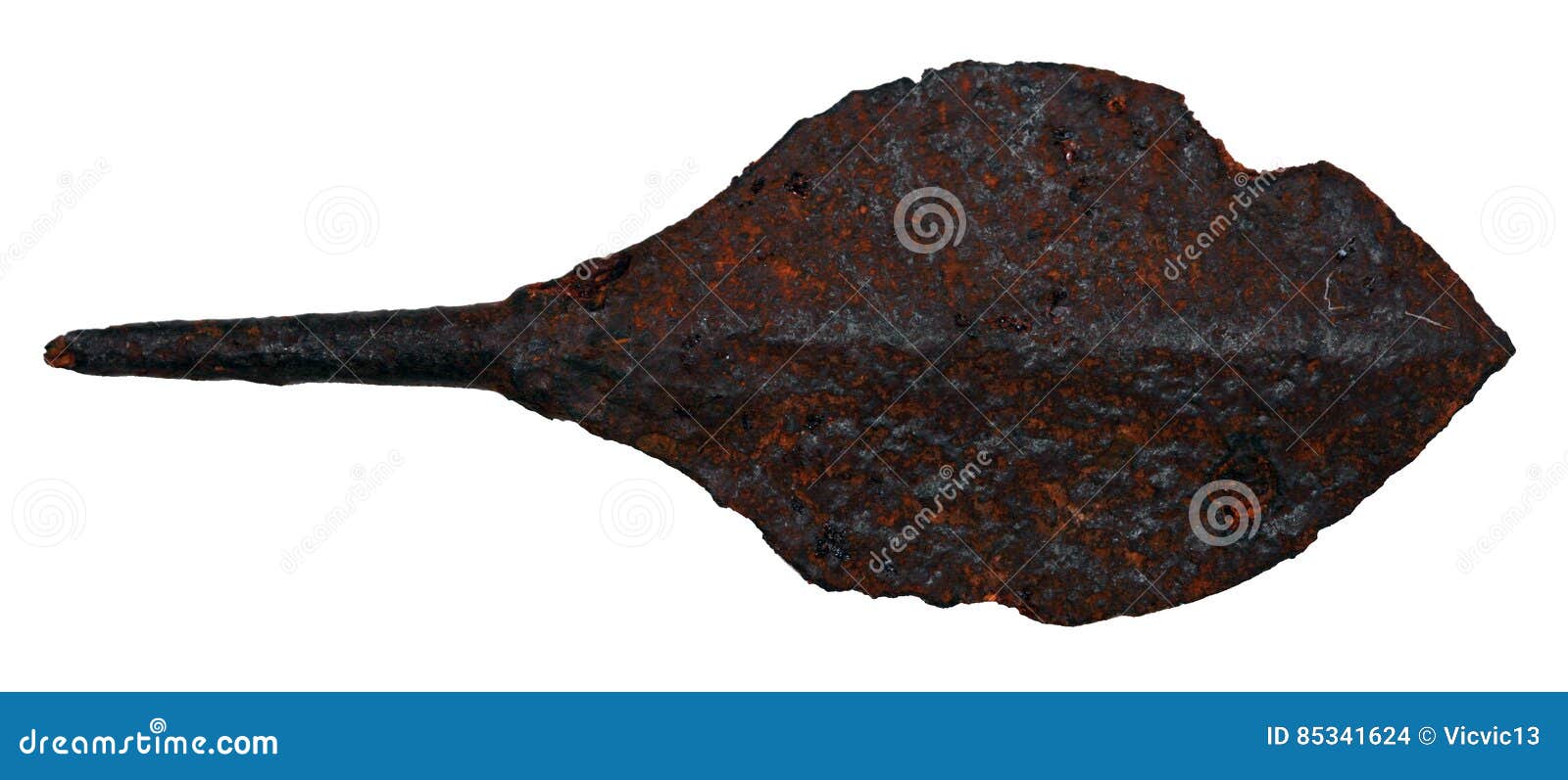 Arrowhead Artifact Excavated Stock Photo - Image of handmade, rusty ...